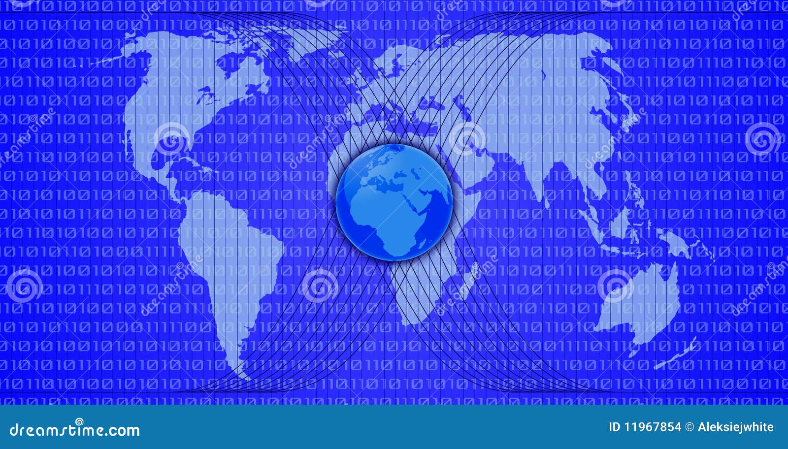 Mapa de mundo azul ilustração stock. Ilustração de globo - 11967854