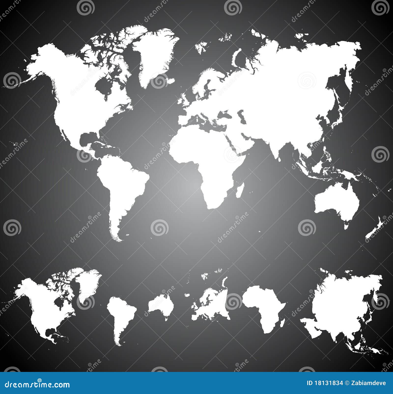 Mapa do mundo branco ilustração do vetor. Ilustração de creativo - 18131834