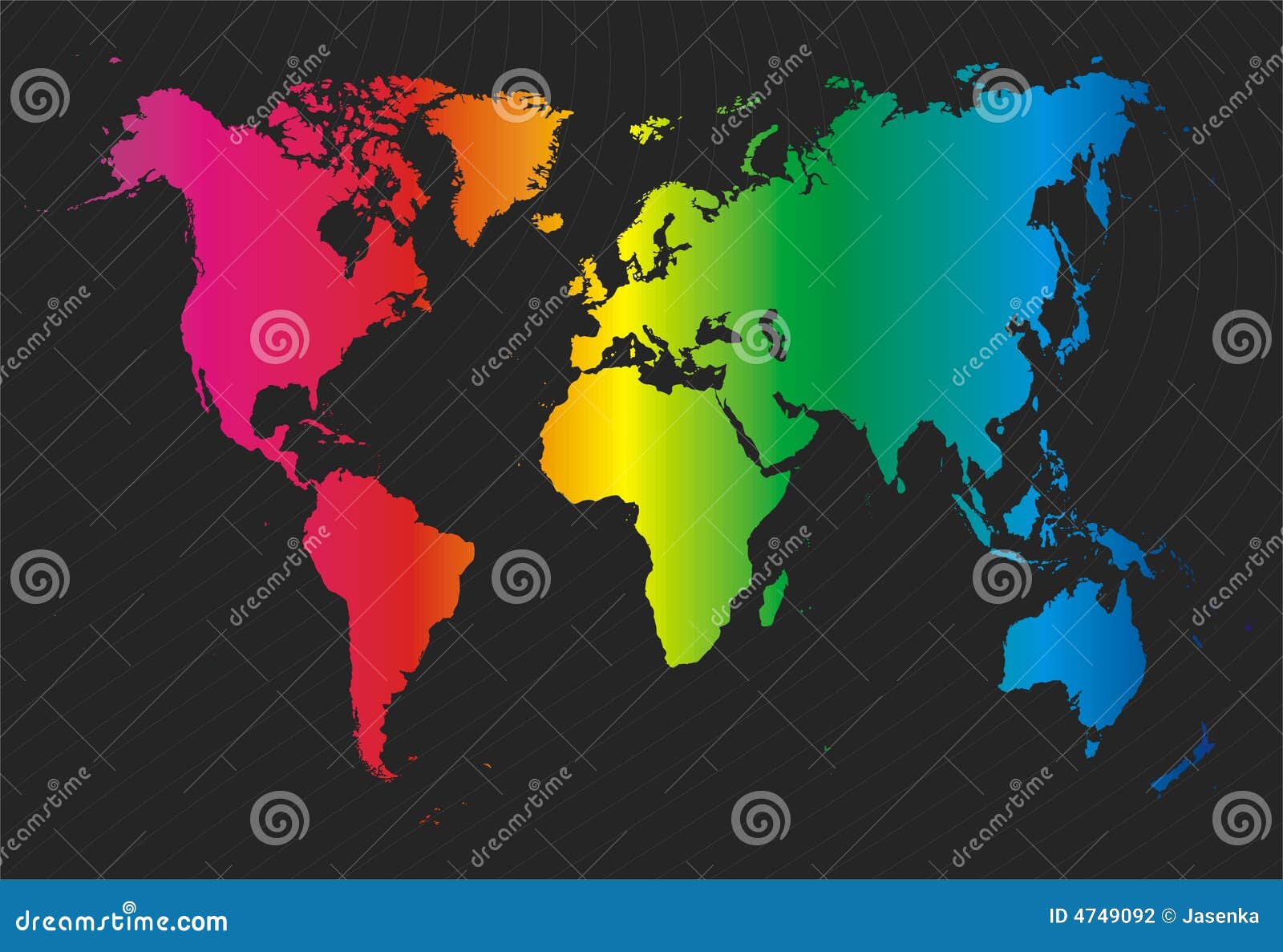 Mapa de mundo colorido ilustração do vetor. Ilustração de naturalize ...