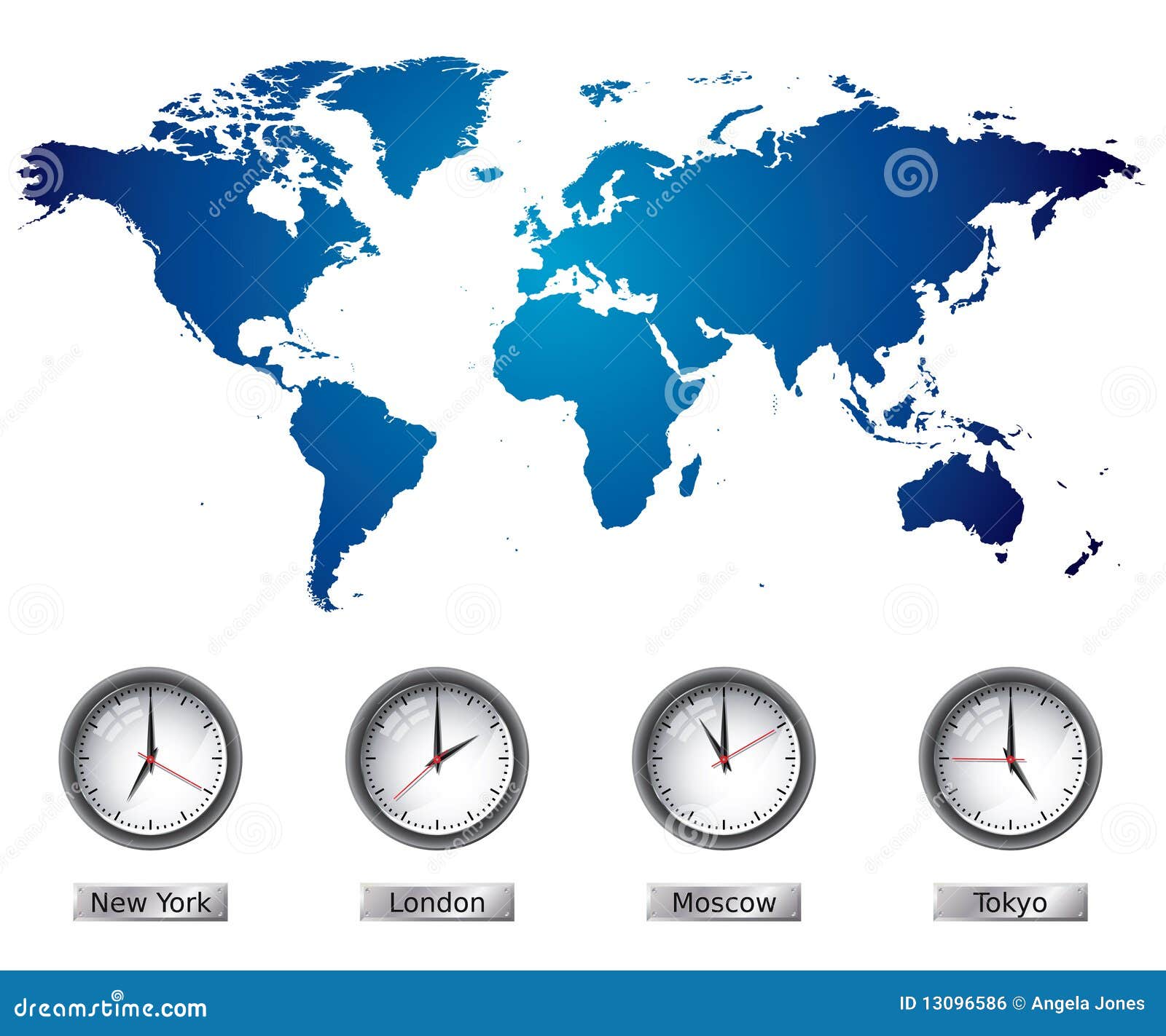 Mapa De Mundo Com Fusos Horários Ilustração do Vetor - Ilustração de ...