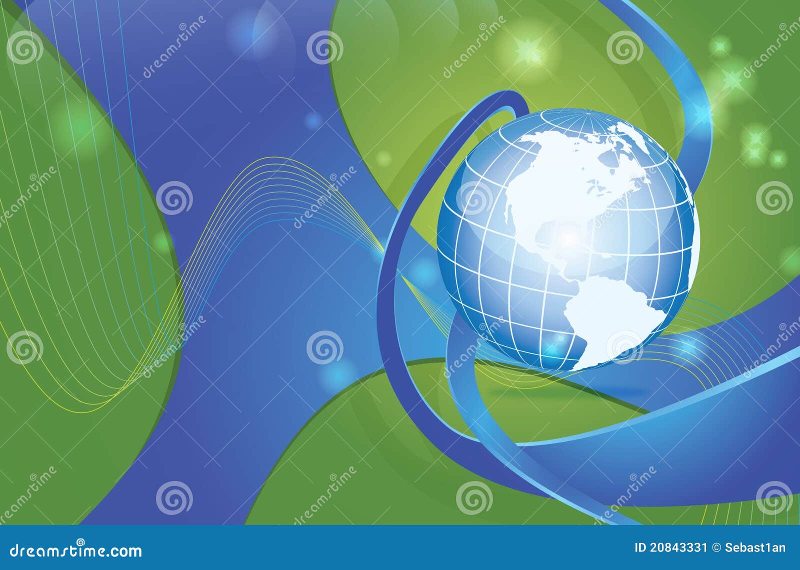 Mapa de mundo dinâmico ilustração do vetor. Ilustração de internet ...