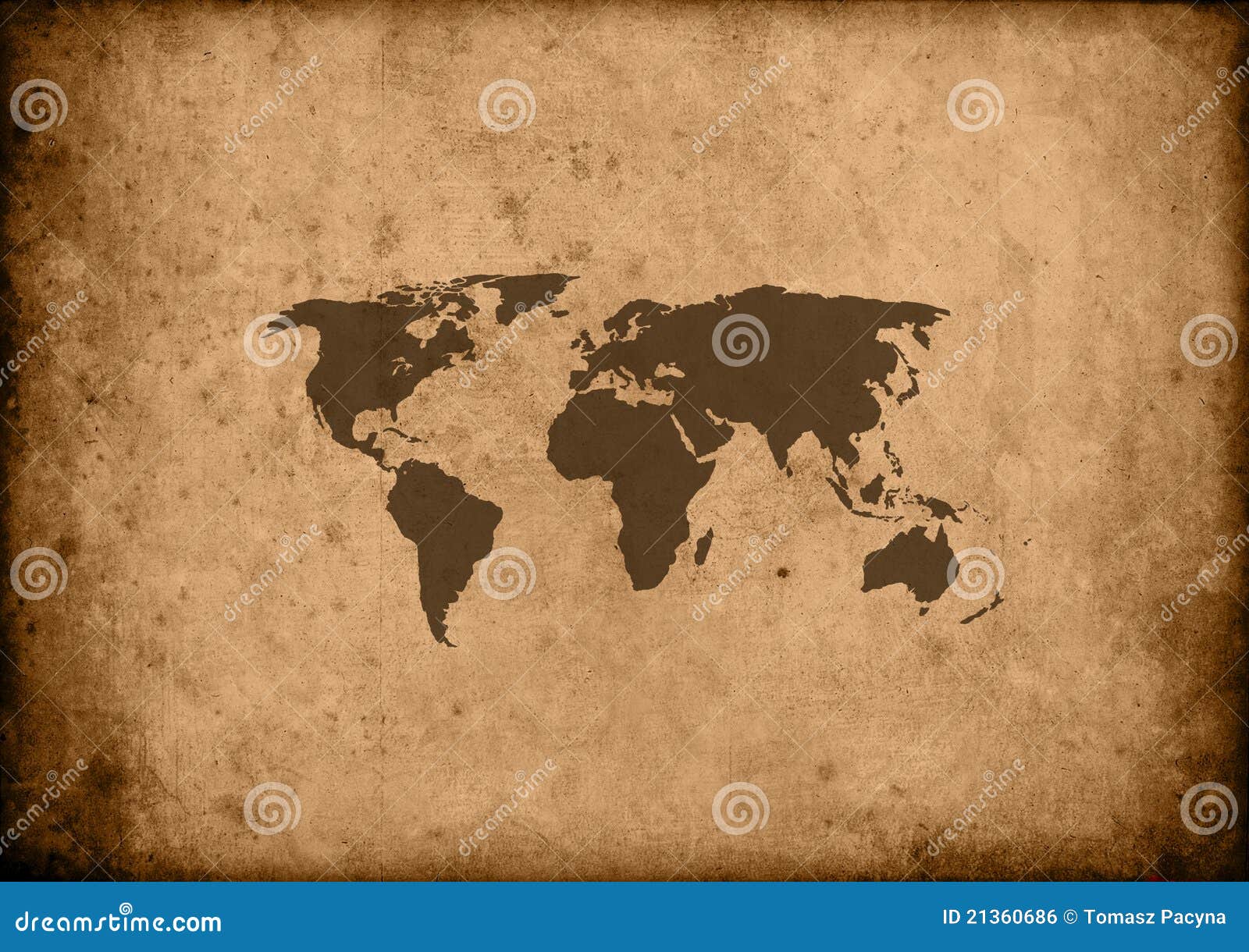 Mapa de mundo do papiro ilustração stock. Ilustração de continente ...