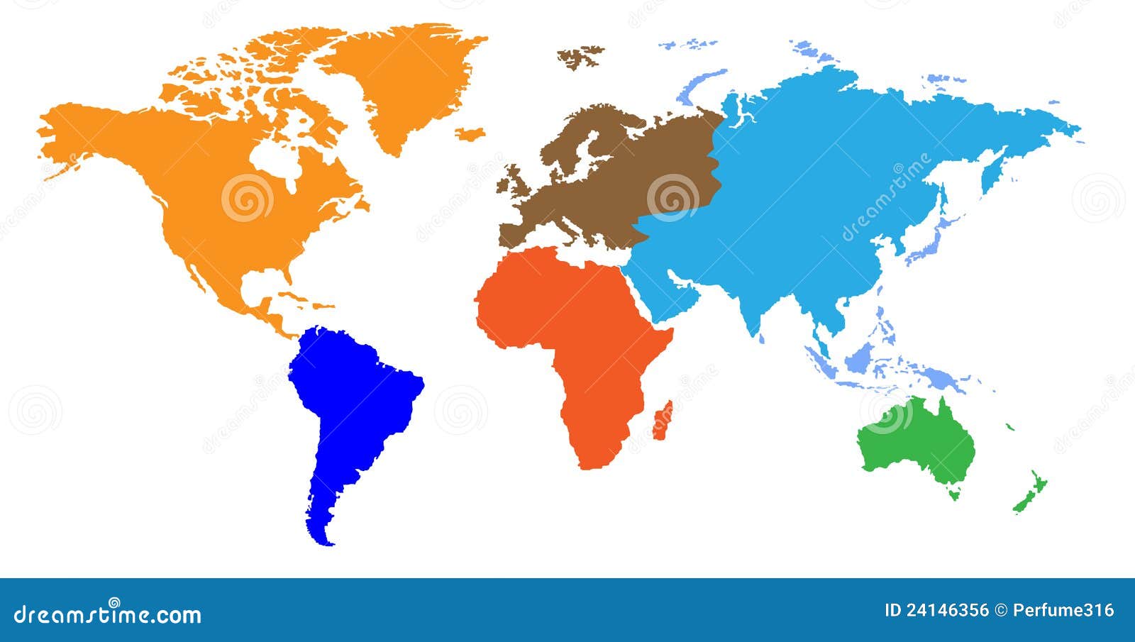 Mapa De Mundo Dos Continentes Ilustração Stock - Ilustração de ilustre ...