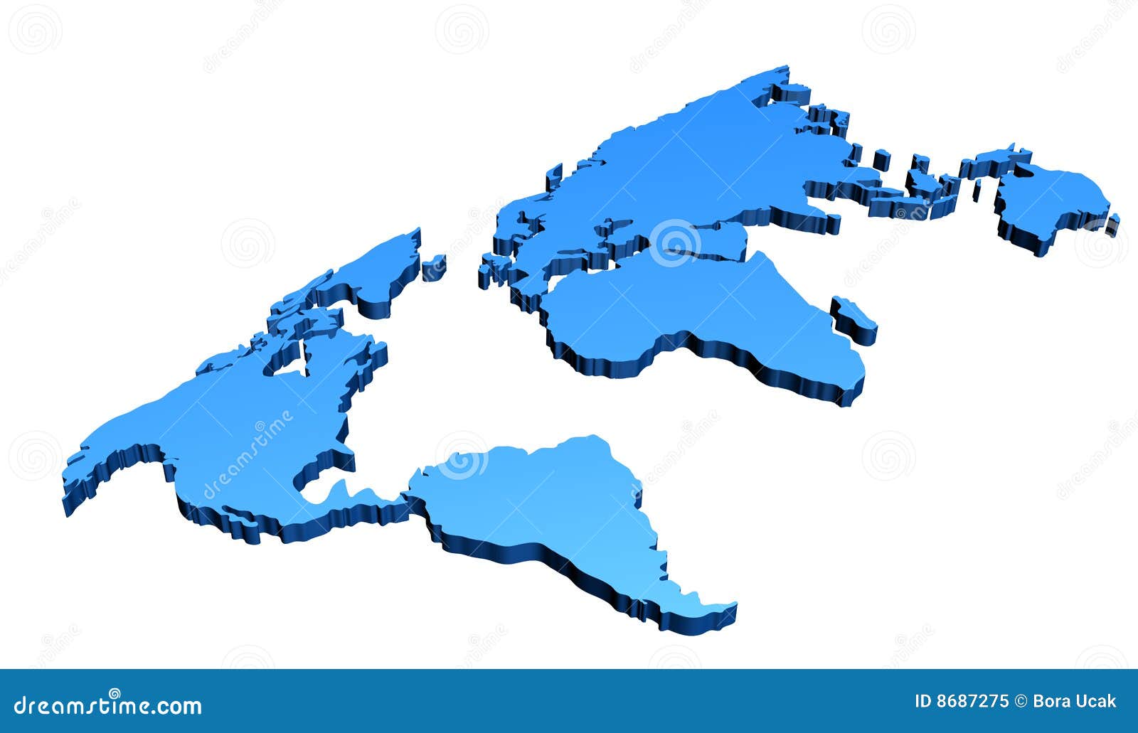 Mapa de mundo em 3d ilustração stock. Ilustração de terra - 8687275