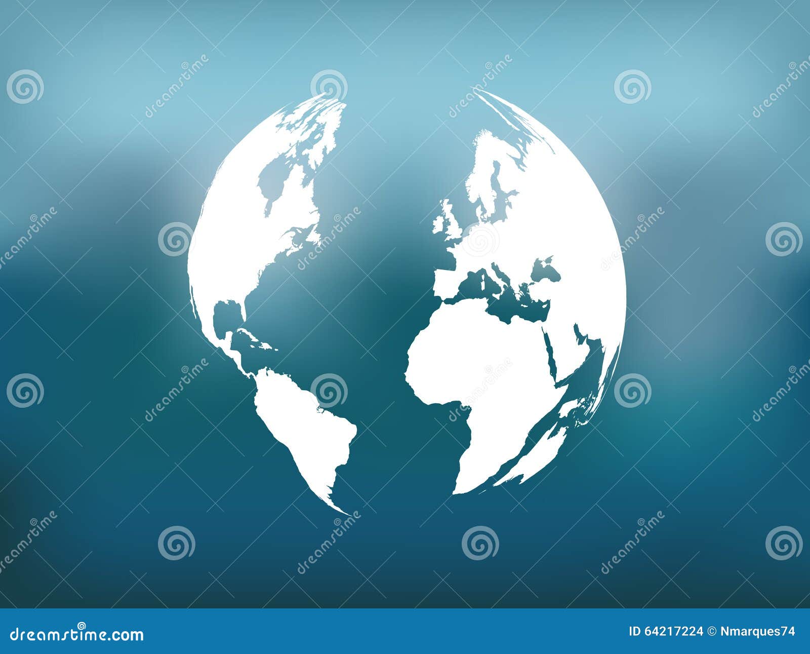 Mapa de mundo moderno ilustração do vetor. Ilustração de américa - 64217224