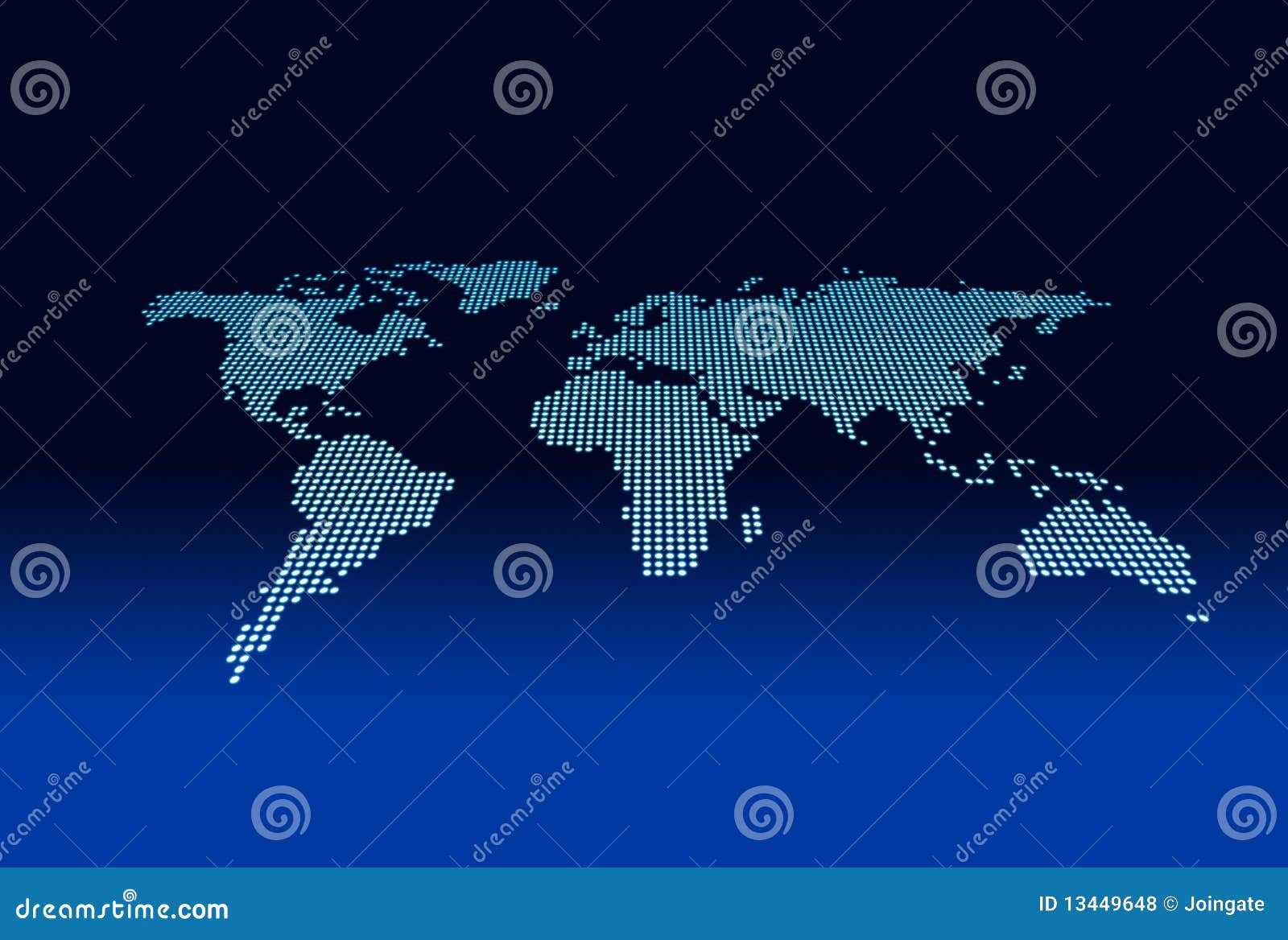 Mapa de mundo no azul ilustração stock. Ilustração de néon - 13449648