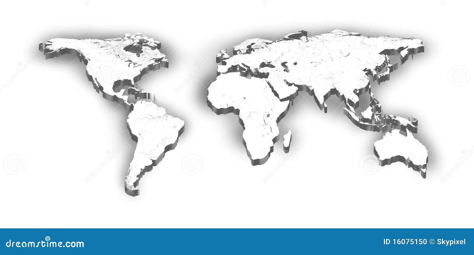 Mapa De Mundo No Branco Isolado Ilustração Stock - Ilustração de rede ...