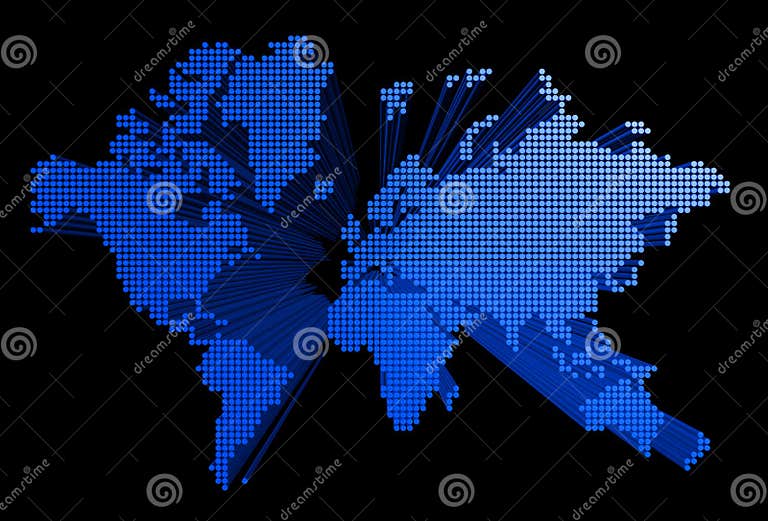 Mapa De Mundo Tridimensional Ilustração Stock - Ilustração de moderno ...