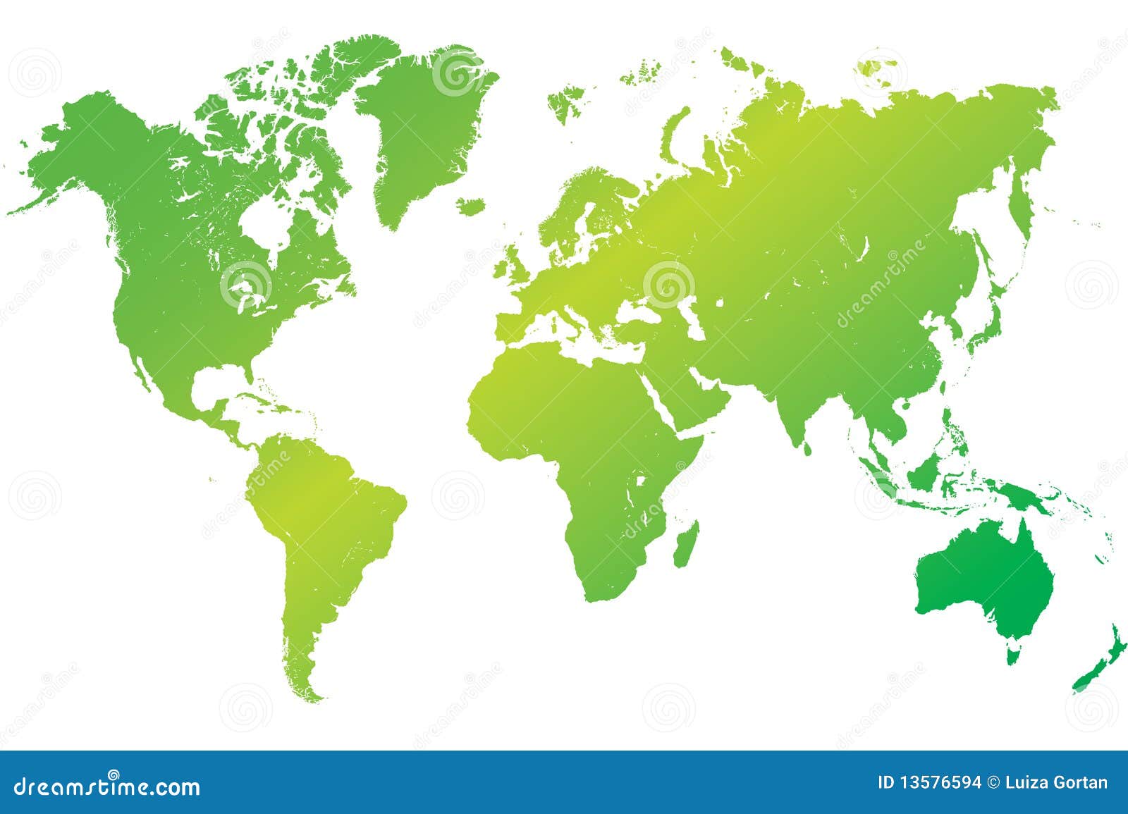 Mapa De Mundo Verde Altamente Detalhado Ilustração do Vetor ...