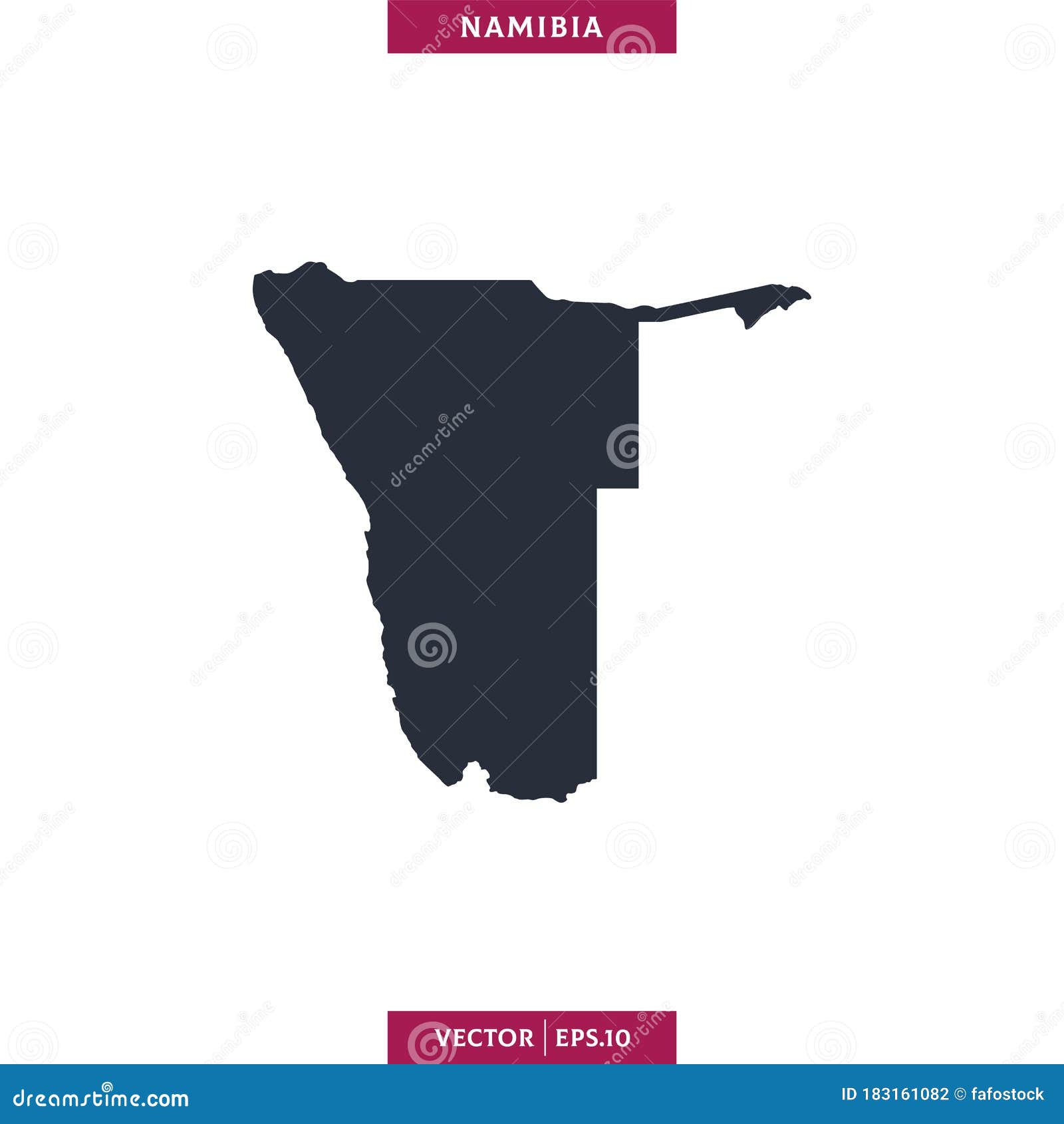 Mapa De Namibia. Vector De Mapa Detallado Alto En Fondo Blanco. Ilustración del Vector ...