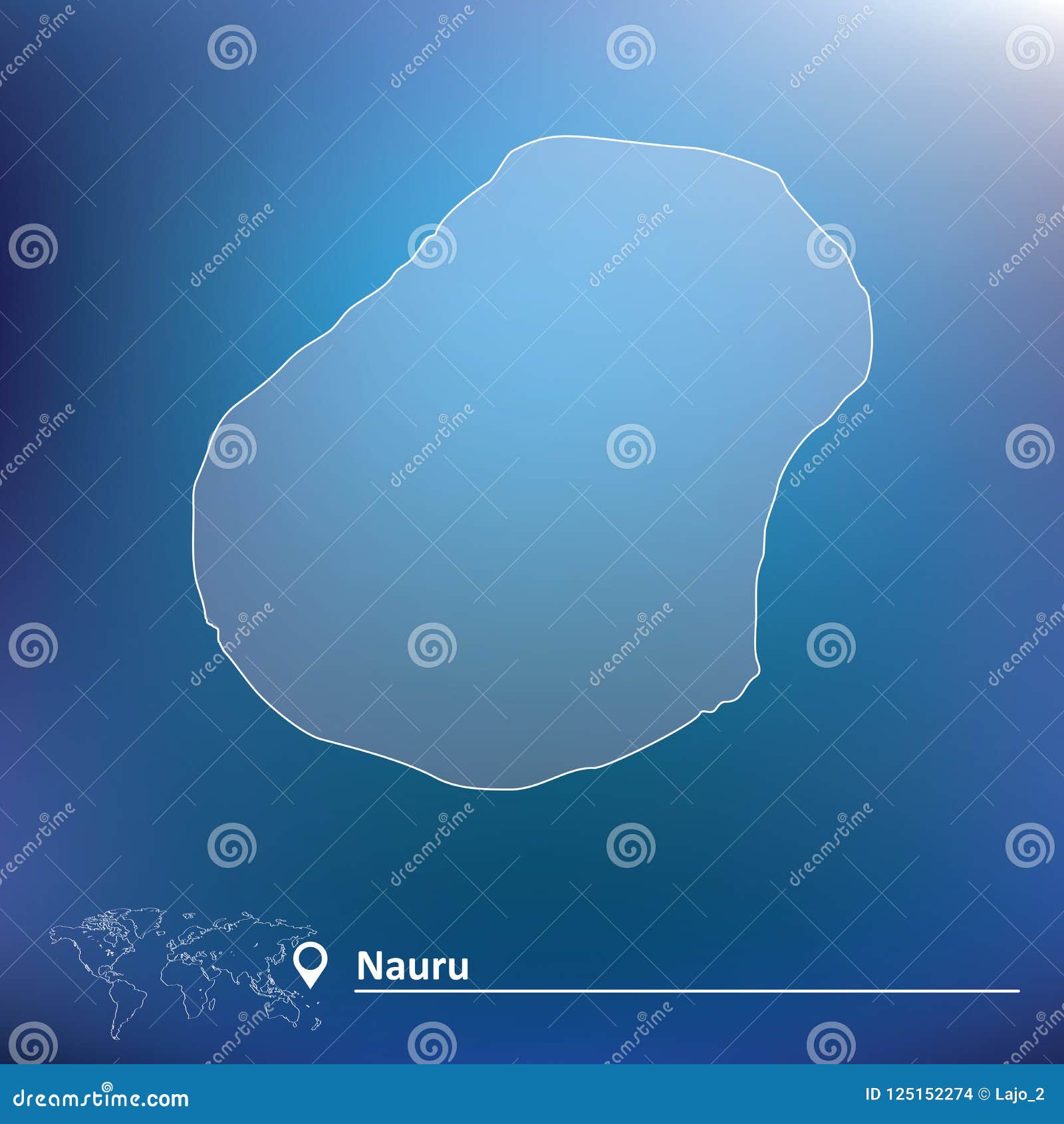 Mapa de Nauru ilustração do vetor. Ilustração de governo - 125152274