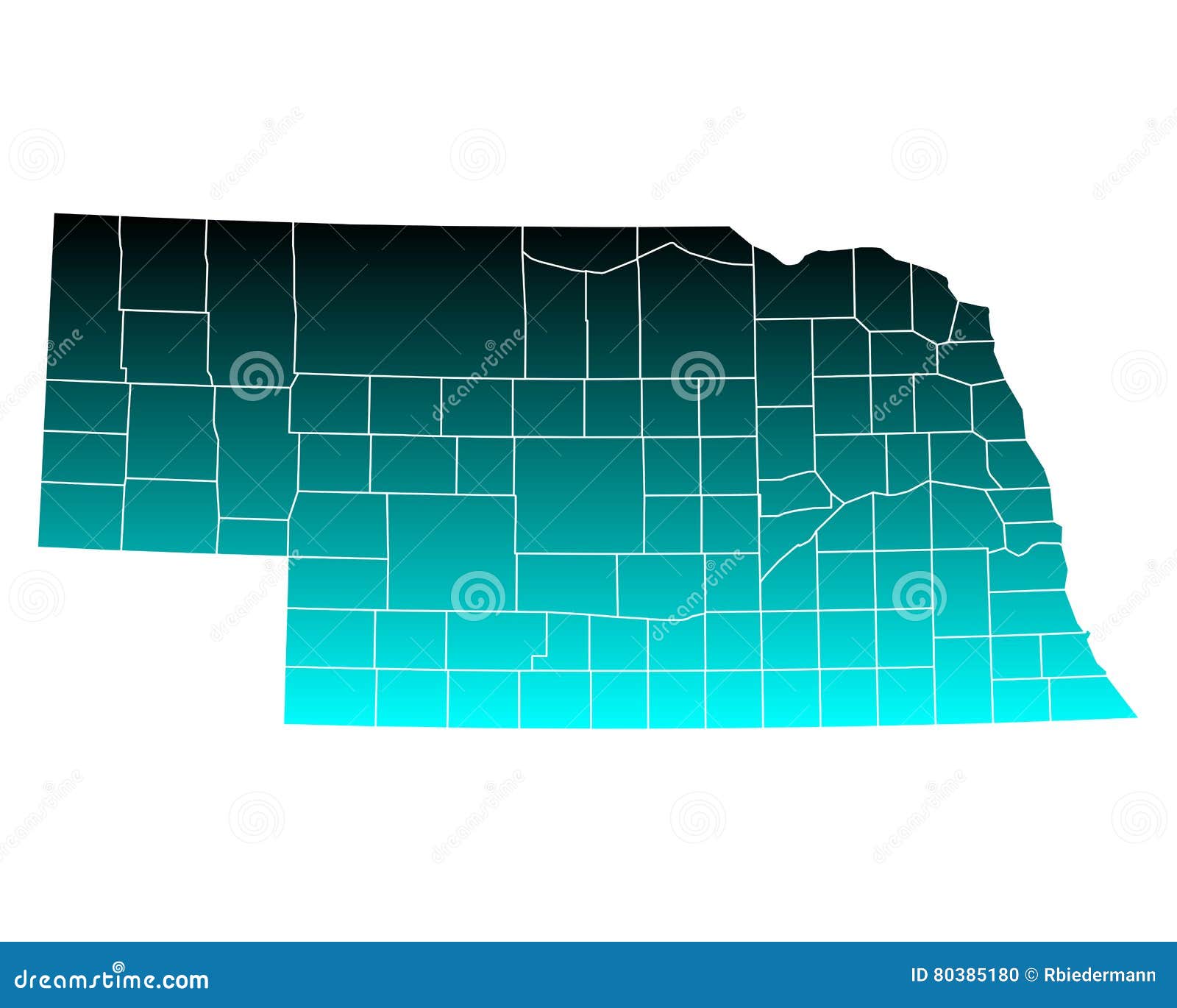Mapa de nebraska ilustração do vetor. Ilustração de cartografia - 80385180
