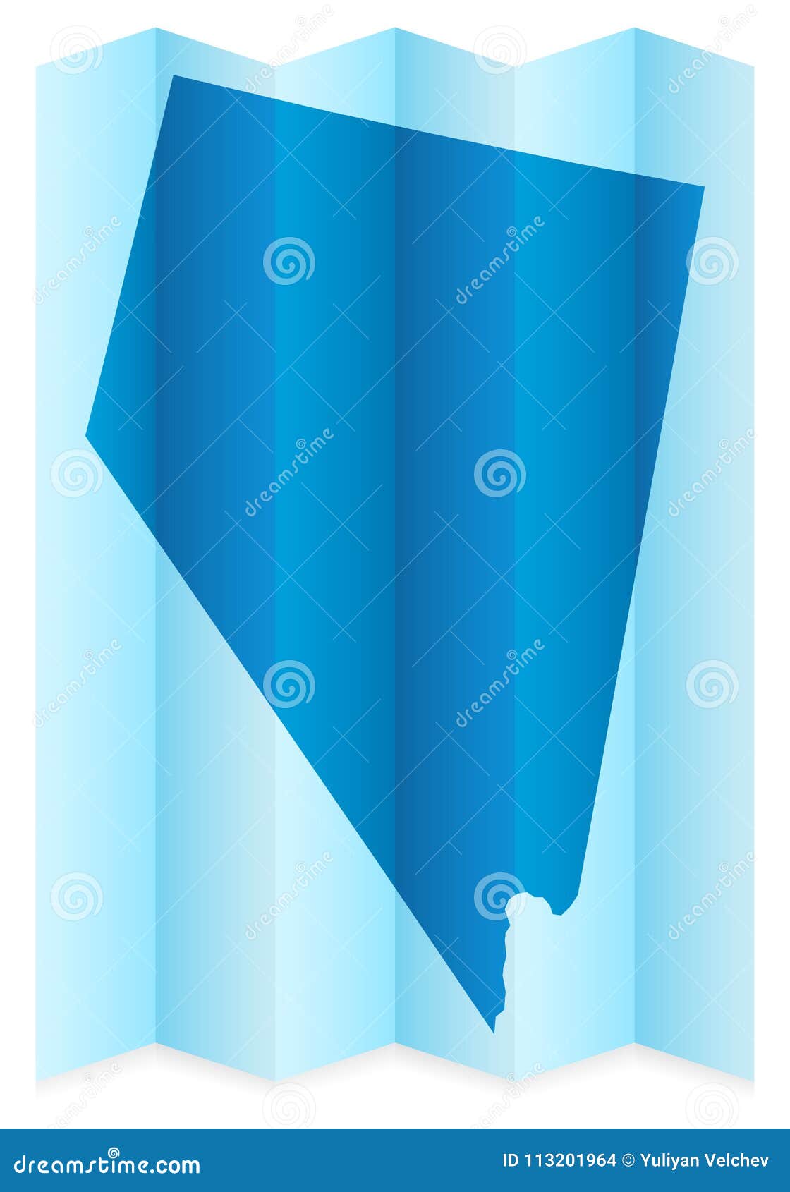Mapa de Nevada ilustración del vector. Ilustración de azul - 113201964