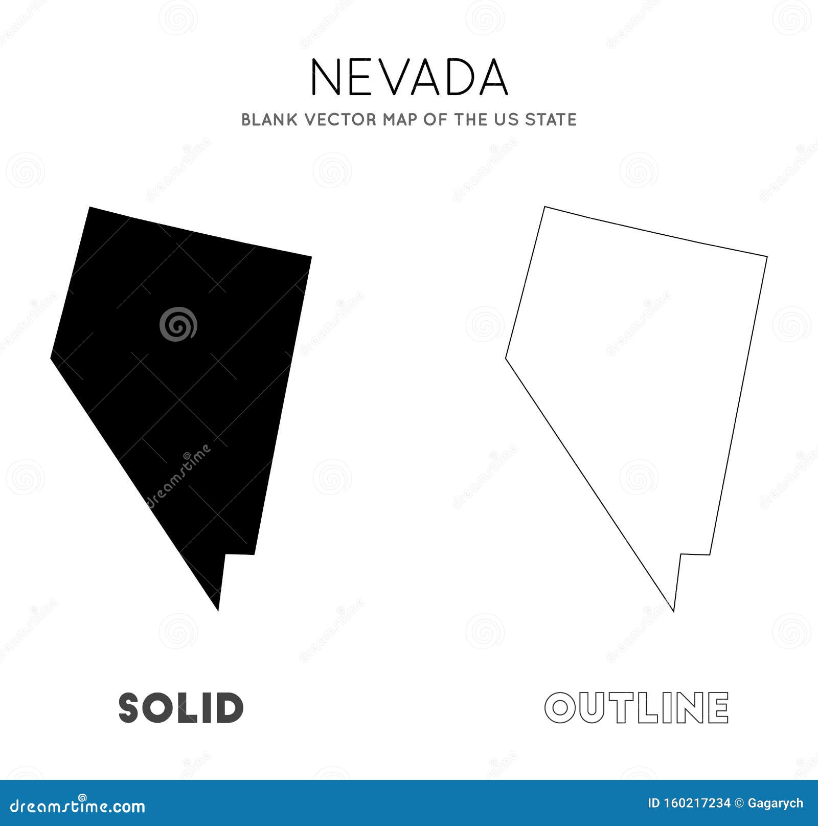 Mapa de Nevada ilustración del vector. Ilustración de patria - 160217234