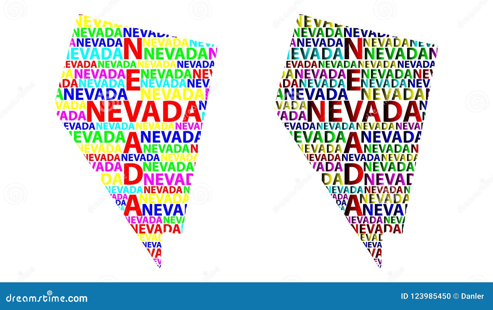 Mapa De Nevada - Ejemplo Del Vector Ilustración del Vector ...