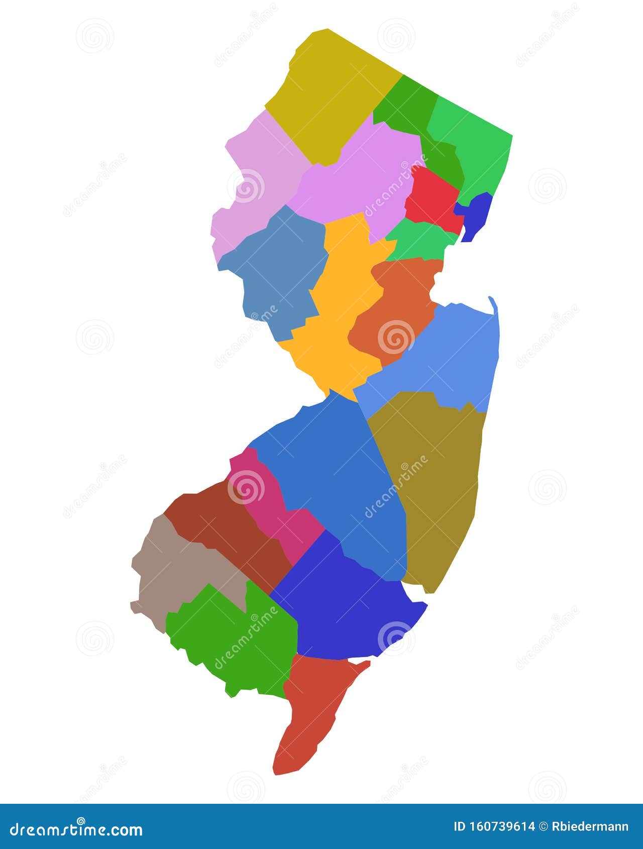 Mapa de New Jersey ilustración del vector. Ilustración de aislado ...