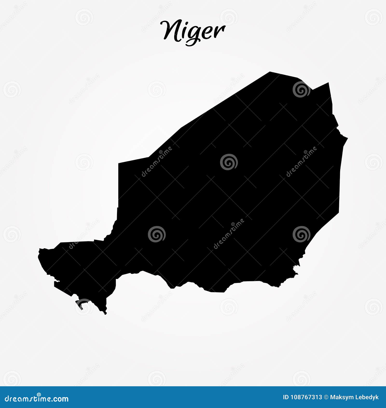 Mapa de Niger ilustração stock. Ilustração de continente - 108767313