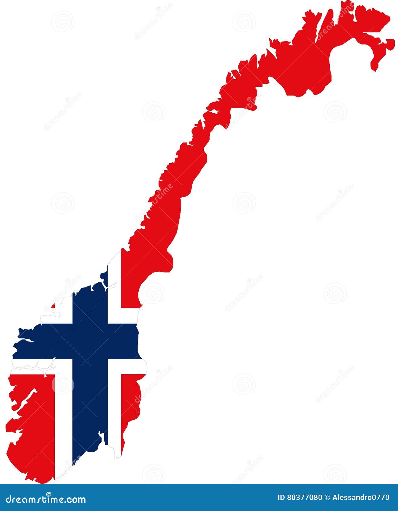 Mapa De Noruega Con La Bandera Stock de ilustración - Ilustración de ...