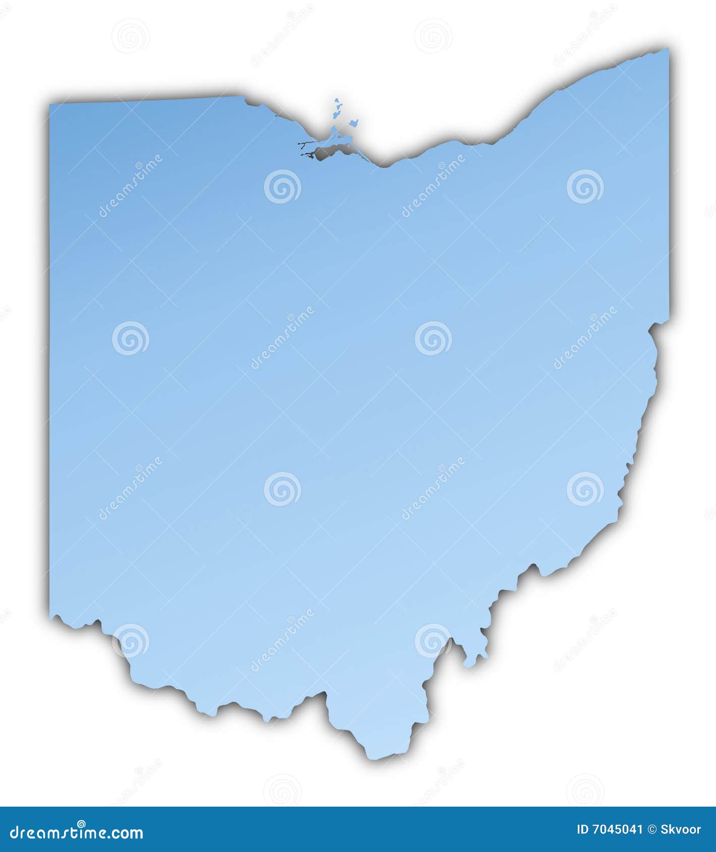 Mapa de Ohio (EUA) ilustração stock. Ilustração de américa - 7045041