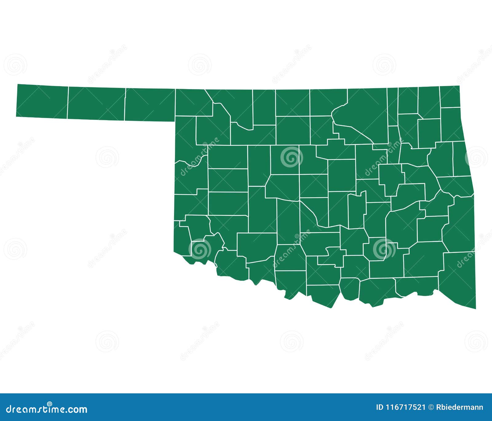 Mapa de Oklahoma ilustração do vetor. Ilustração de mapa - 116717521