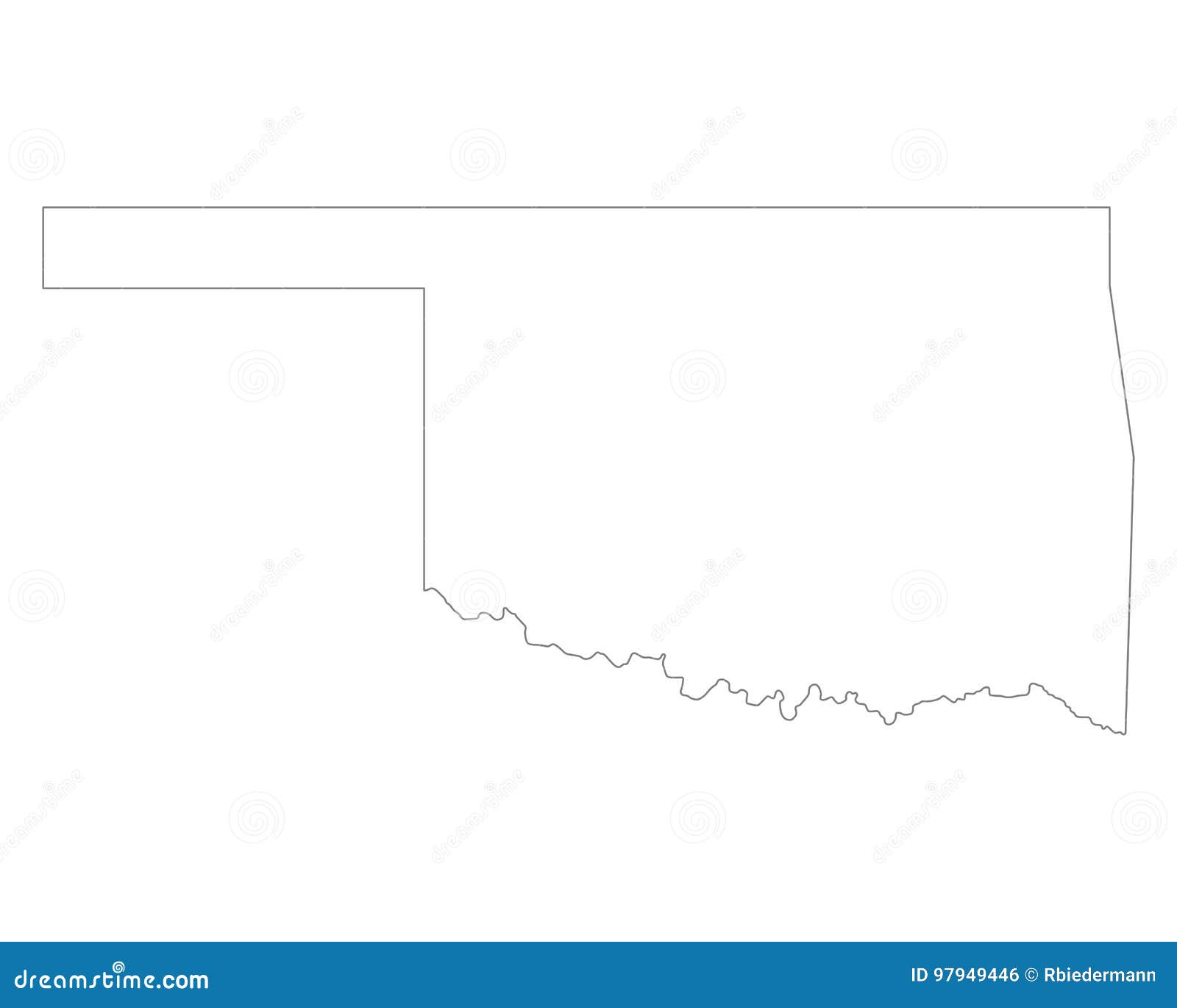 Mapa de Oklahoma ilustração do vetor. Ilustração de geografia - 97949446