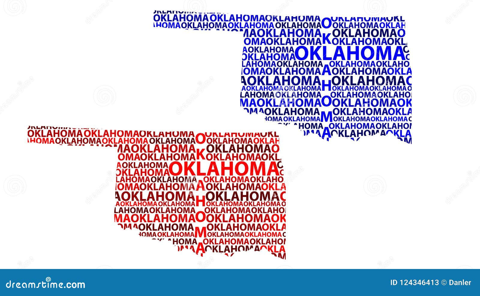 Mapa De Oklahoma - Ejemplo Del Vector Ilustración del Vector ...