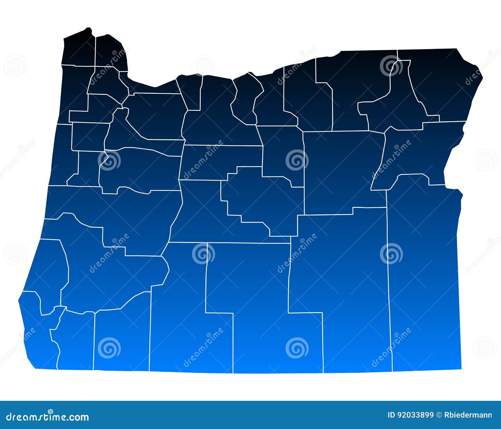 Mapa de Oregon ilustração do vetor. Ilustração de cartografia - 92033899