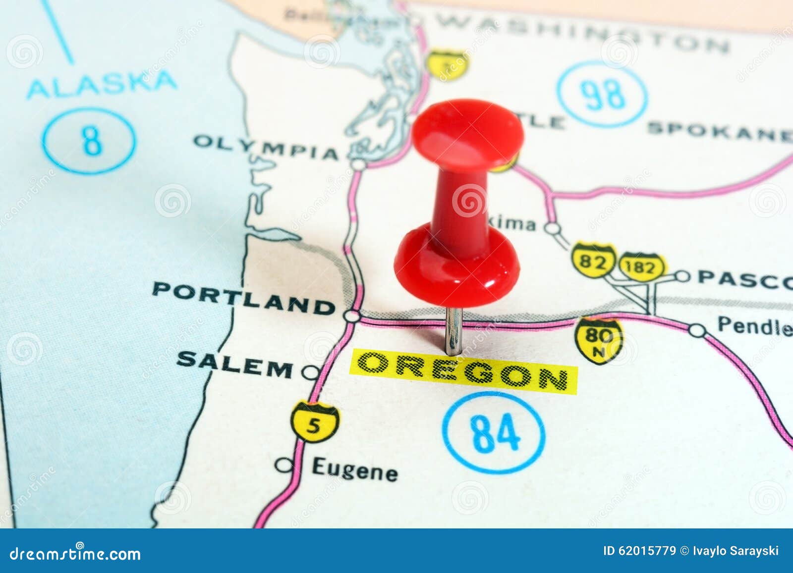 Mapa de Oregon EUA imagem de stock. Imagem de viagem - 62015779