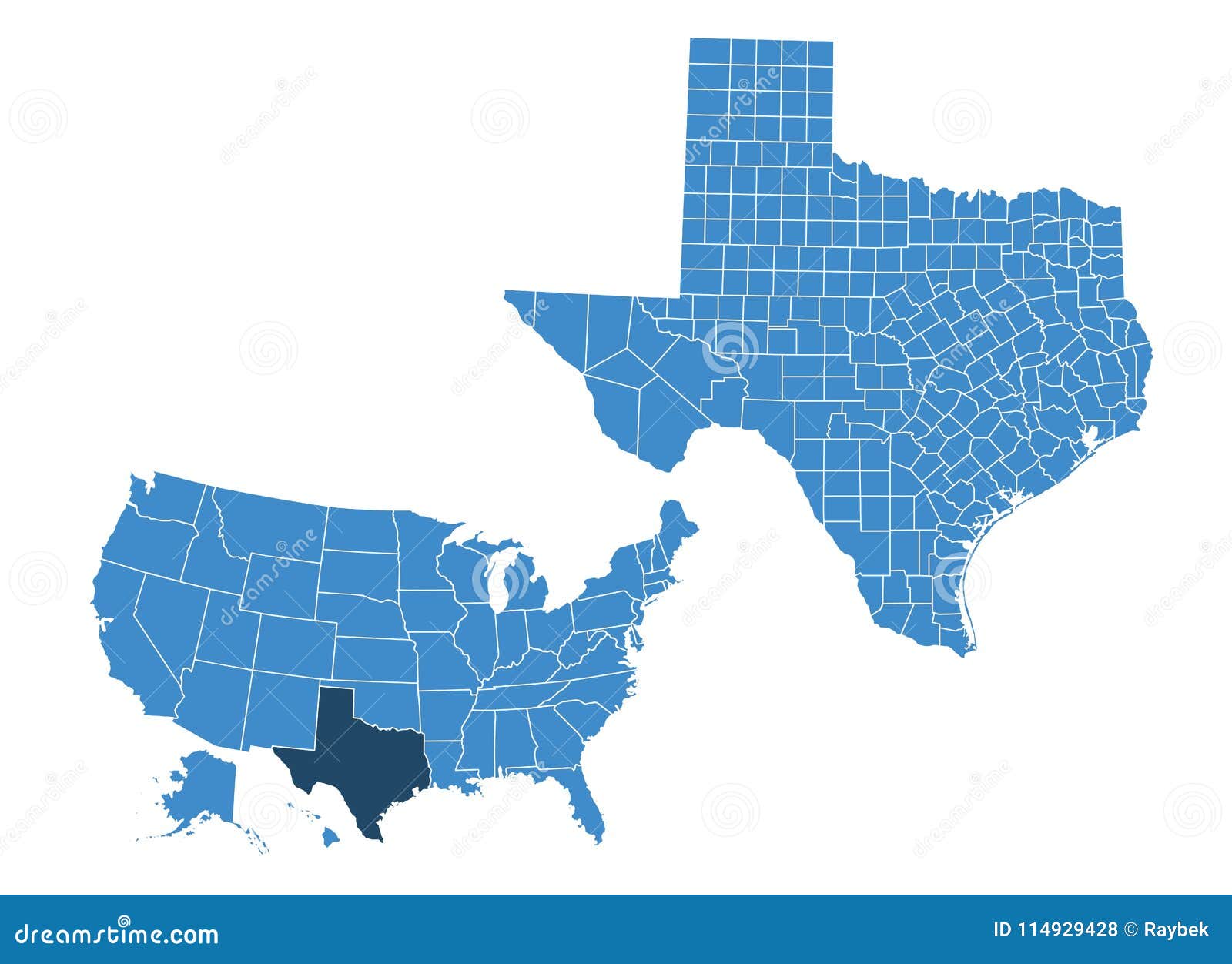 Mapa De Outlne Del Estado De Tejas Stock de ilustración - Ilustración ...
