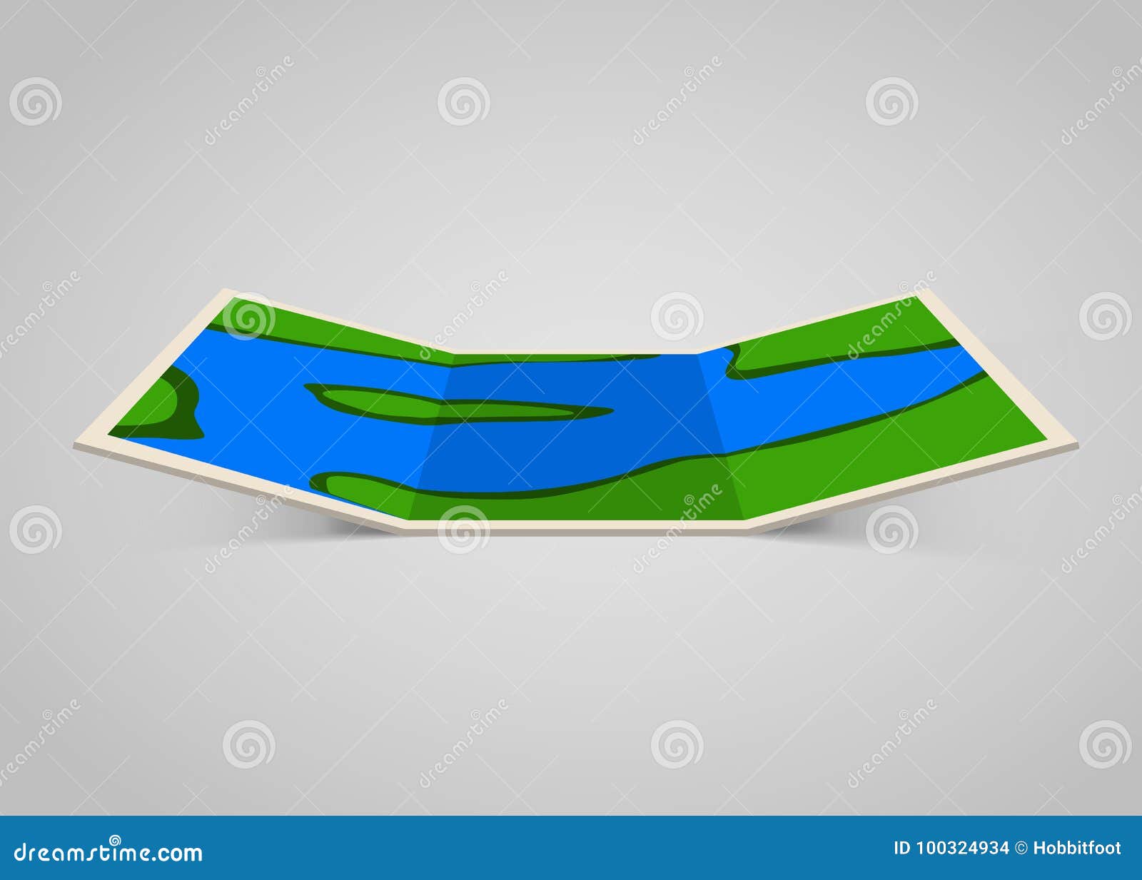 Mapa De Papel Moderno E Brilhante Ilustração do Vetor - Ilustração de ...