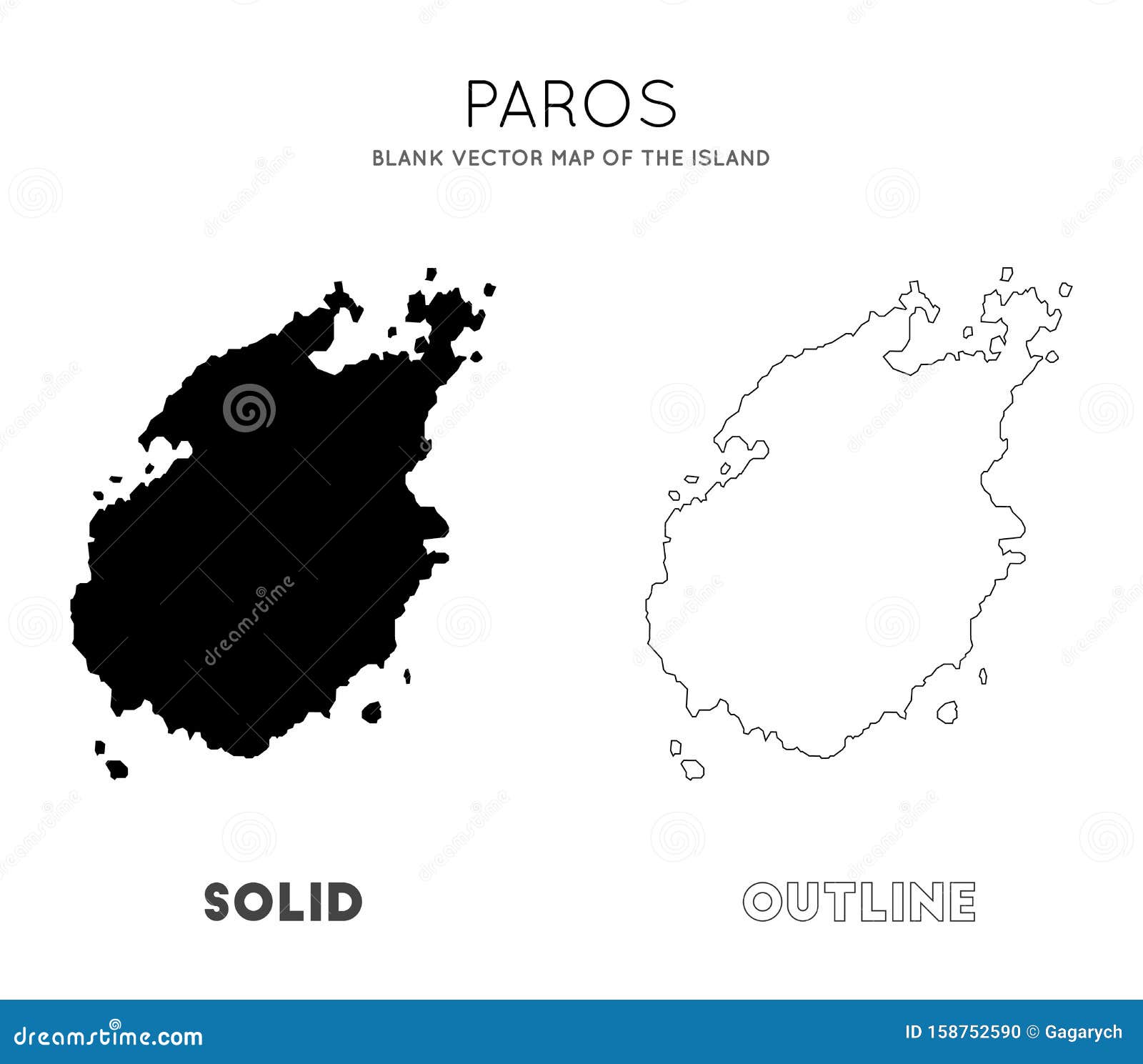 Mapa de Paros ilustración del vector. Ilustración de transporte - 158752590