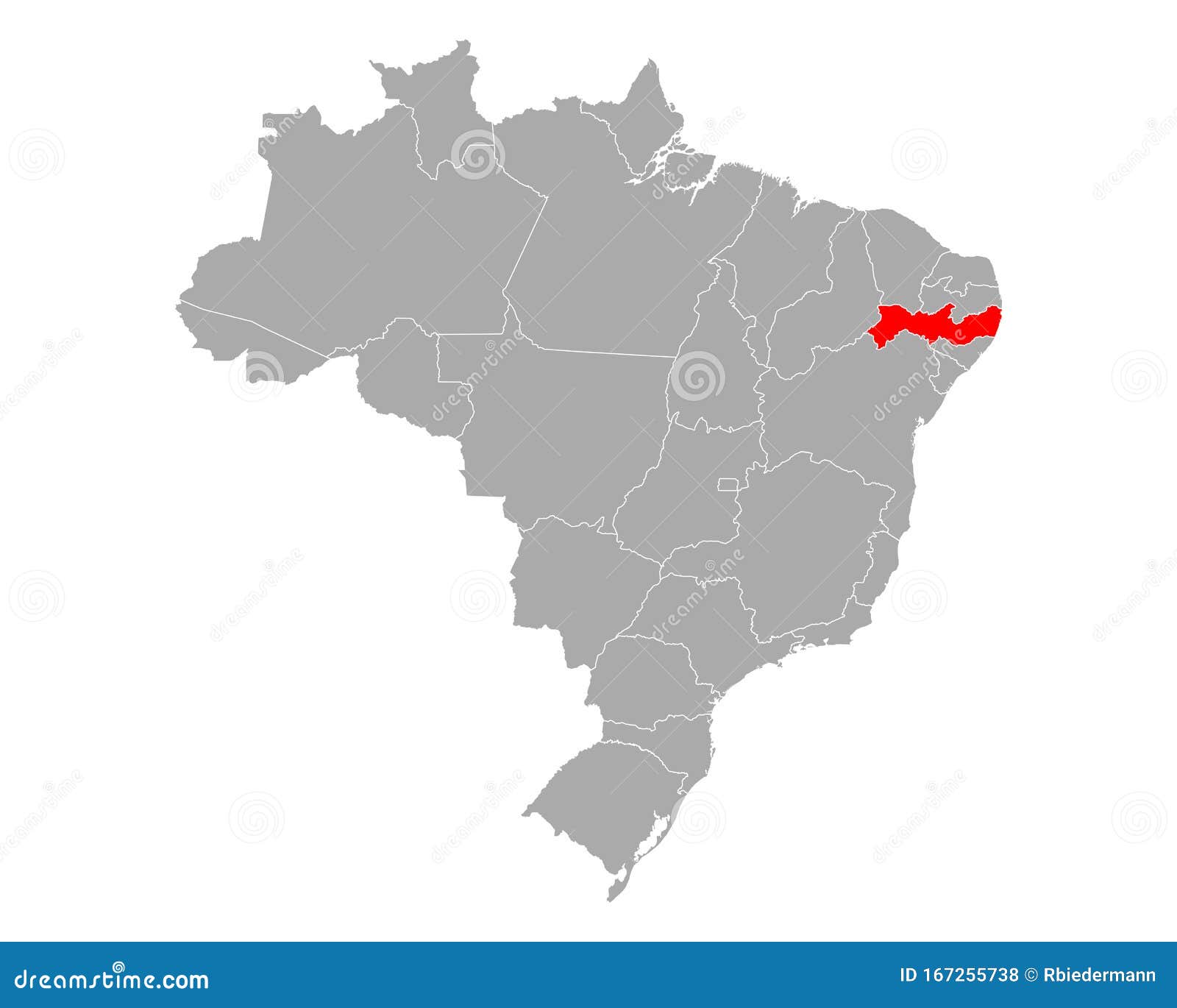 Mapa De Pernambuco No Brasil Ilustração do Vetor - Ilustração de ...