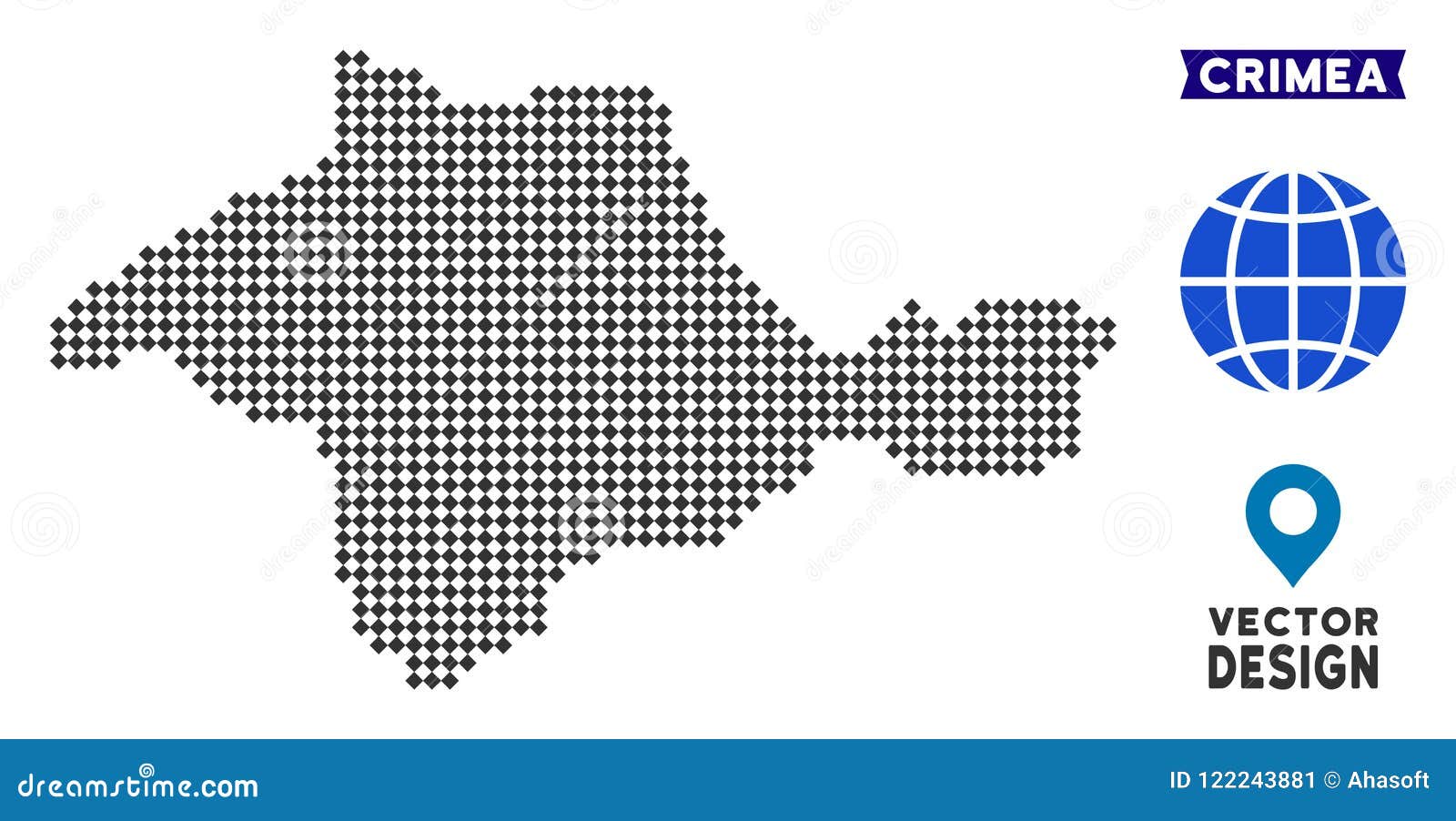 Mapa de Pixelated Crimea ilustración del vector. Ilustración de crimea ...