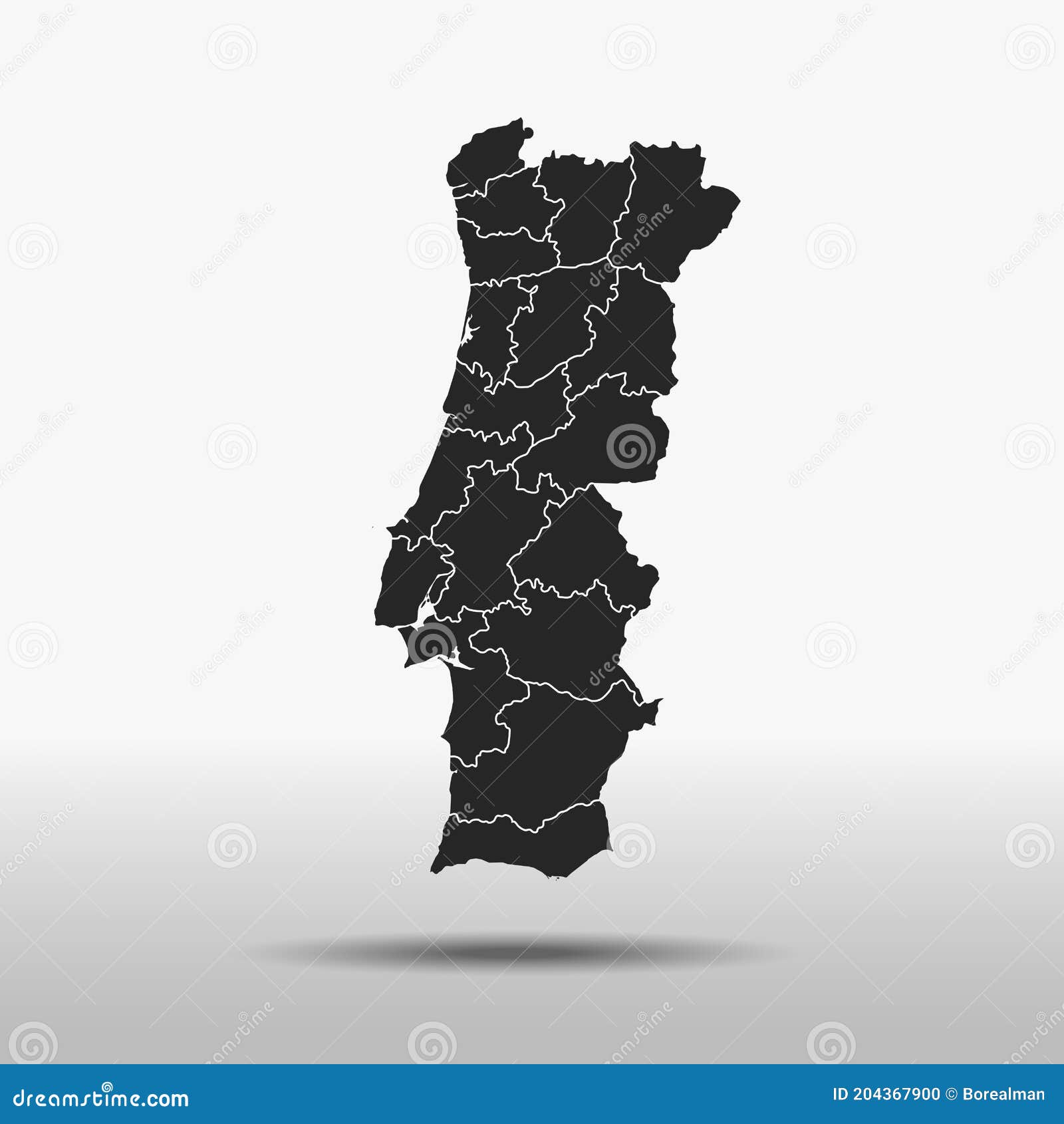 Mapa de Portugal ilustración del vector. Ilustración de portugal ...