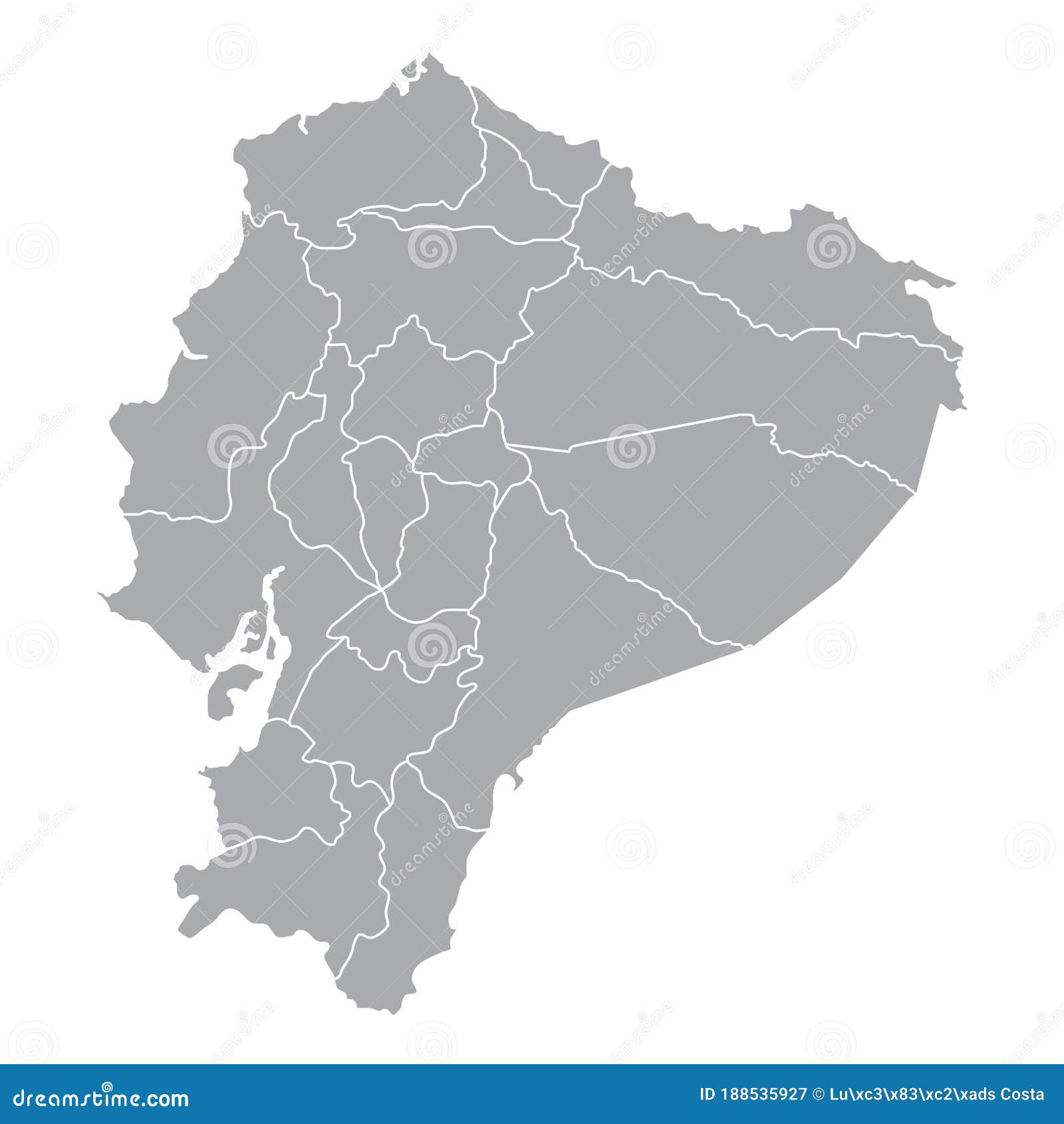Mapa De Provincias De Ecuador Stock de ilustración - Ilustración de ...