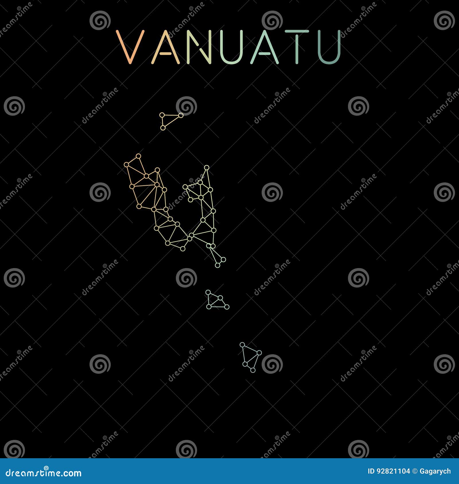 Mapa de rede de Vanuatu ilustração do vetor. Ilustração de oceânia ...