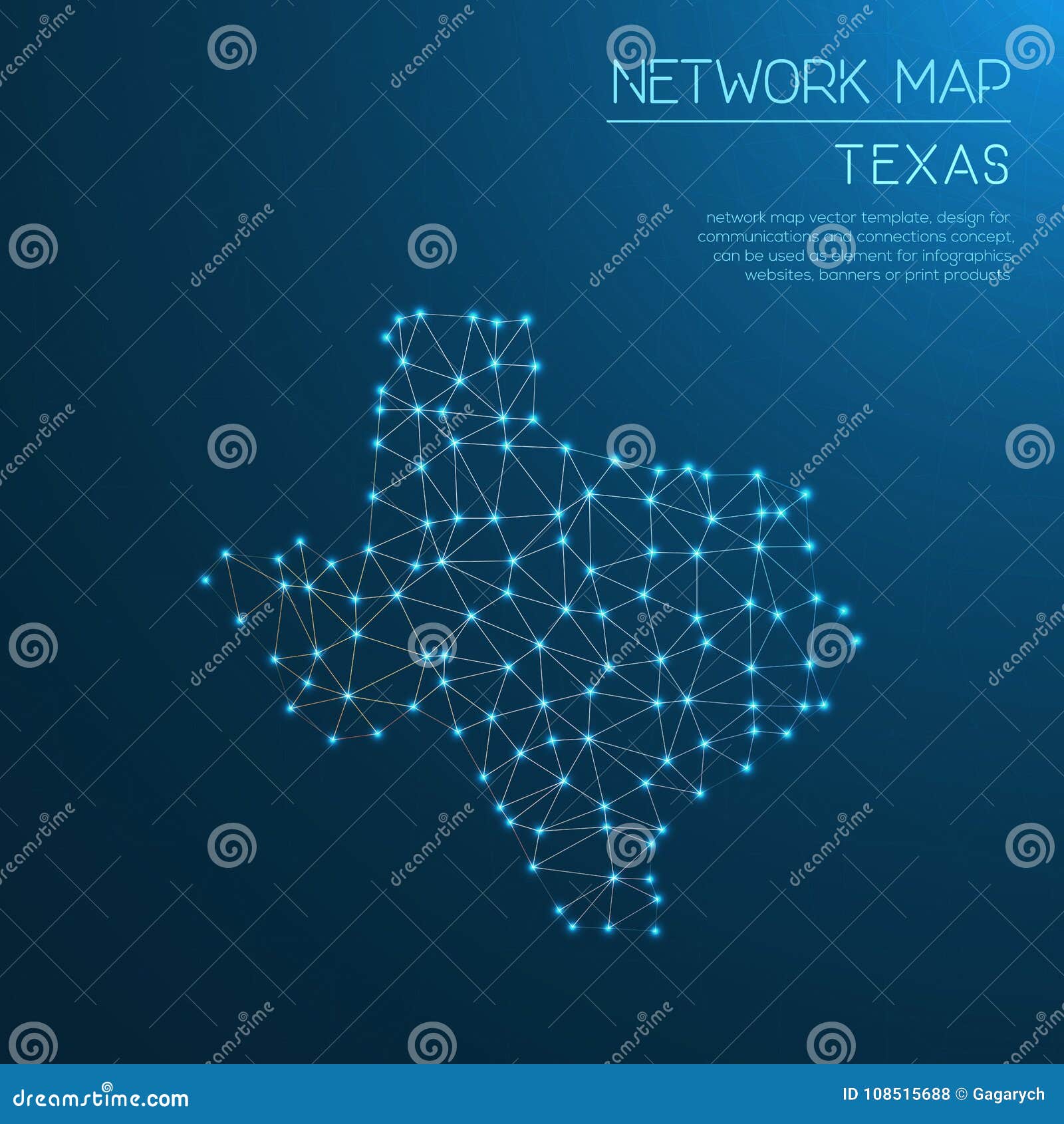 Mapa de rede de Texas ilustração do vetor. Ilustração de mapa - 108515688
