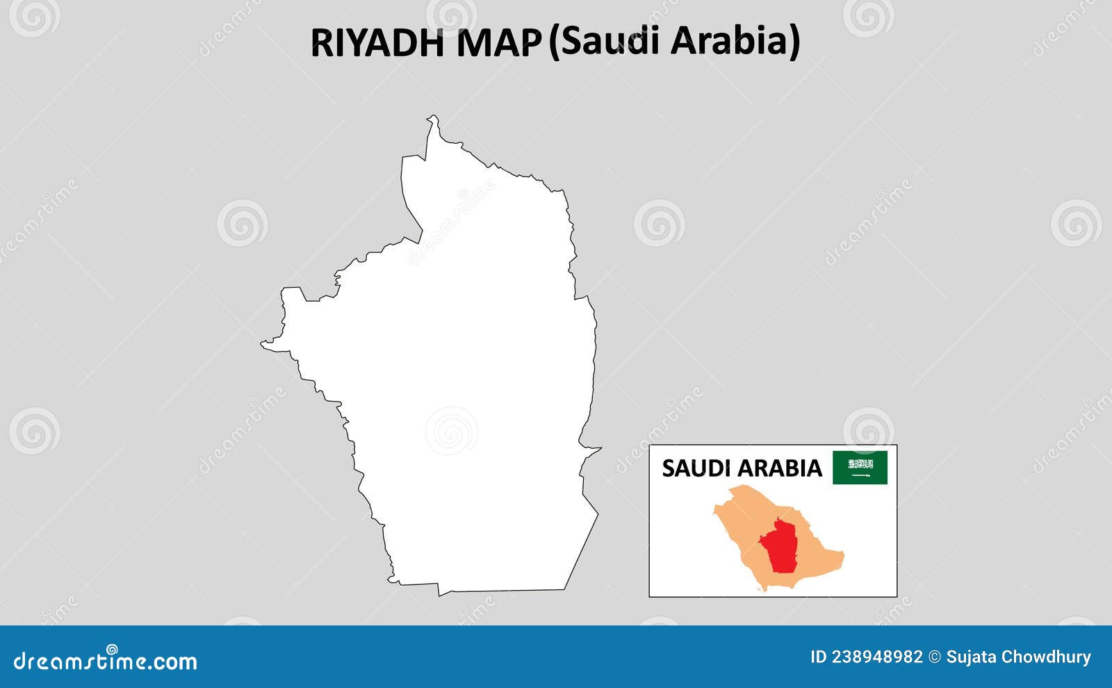 Mapa De Riyadh Mapriyadh Arabia Saudi Com Fundo Branco E Mapa De Linhas ...