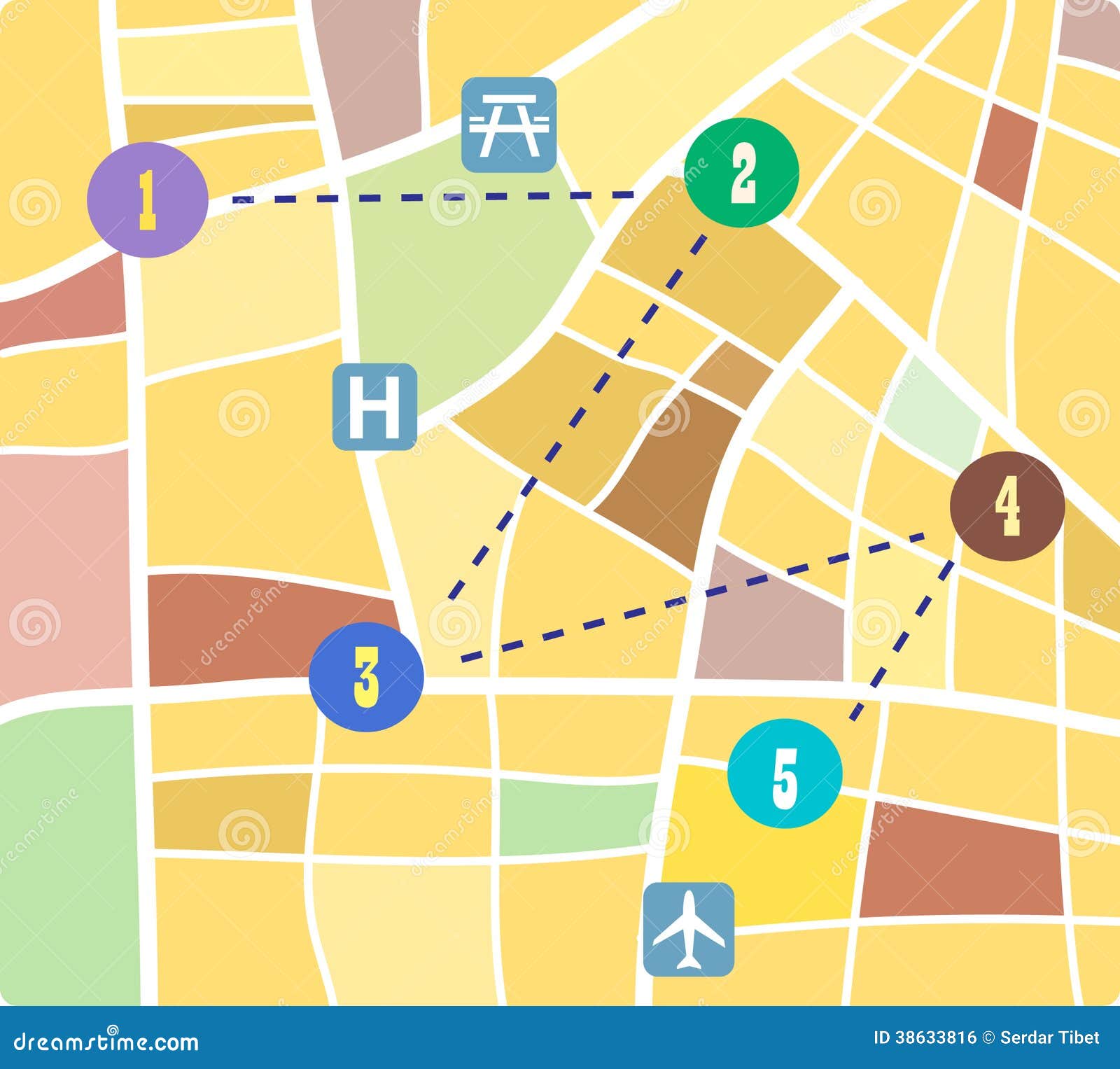 Mapa de ruas ilustração stock. Ilustração de estada, verde - 38633816