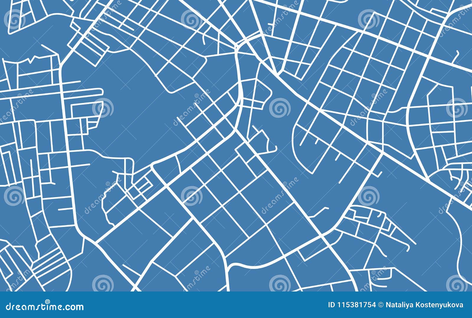 Mapa de ruas da cidade ilustração do vetor. Ilustração de planeamento ...