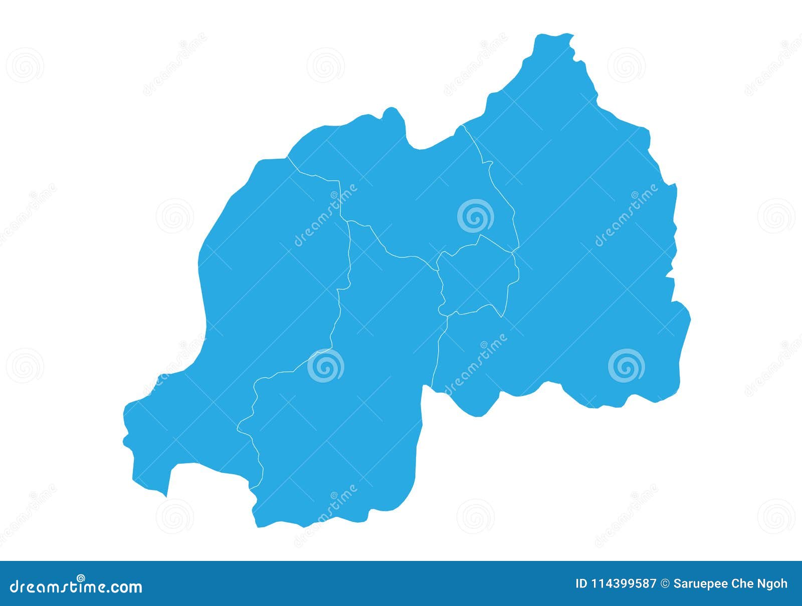Mapa De Rwanda Mapa Detalhado Alto Do Vetor - Rwanda Ilustração do ...