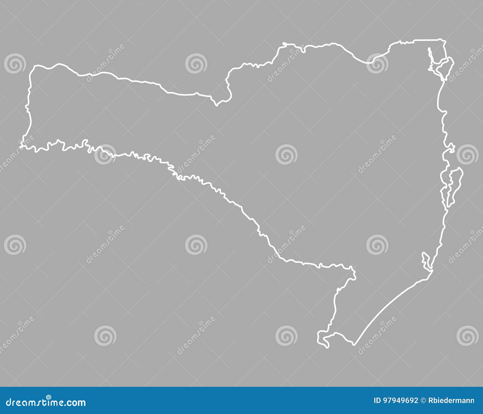 Mapa de Santa Catarina ilustração do vetor. Ilustração de mapa - 97949692