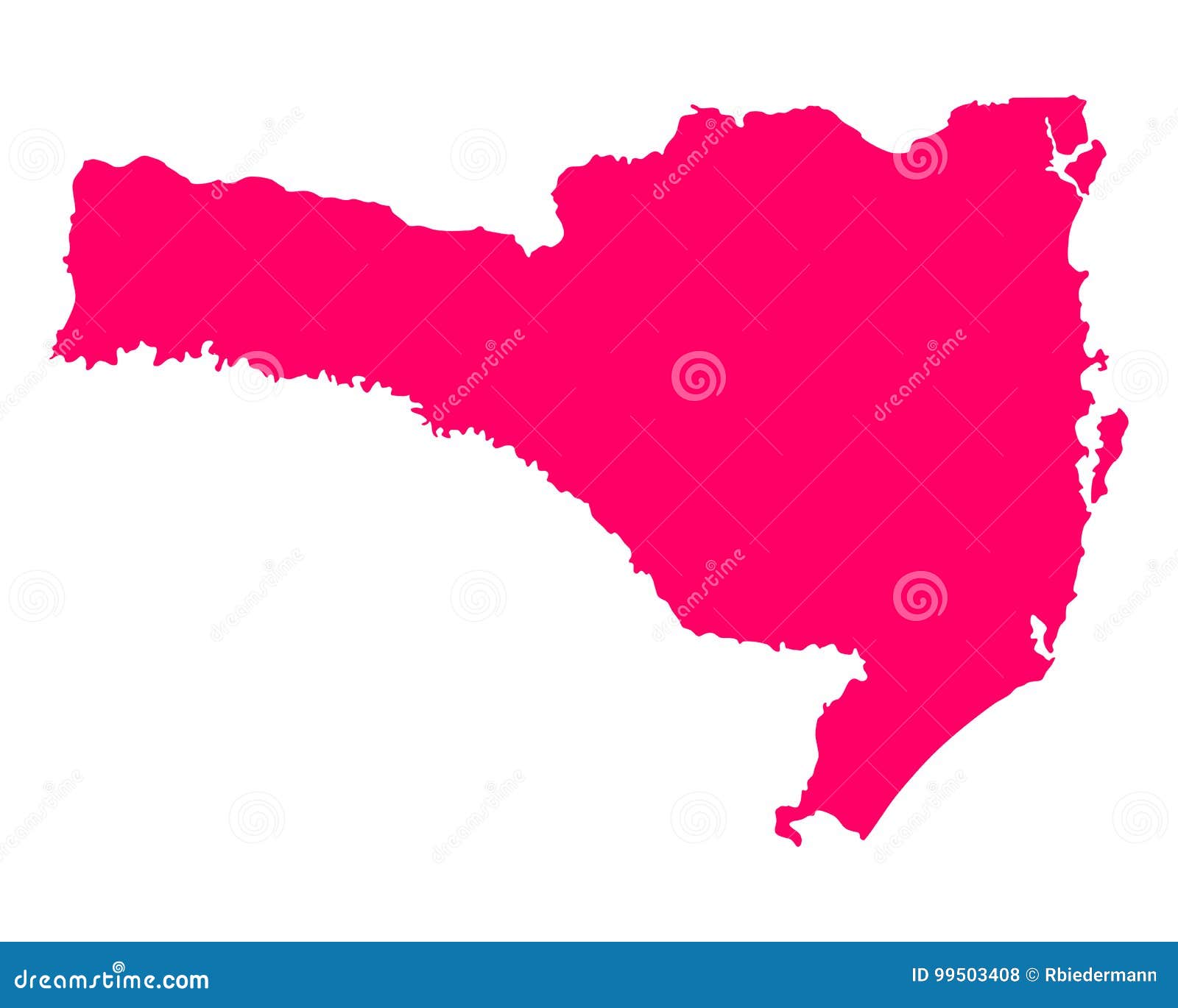 Mapa De Santa Catarina Ilustración Del Vector Ilustración De Fondo