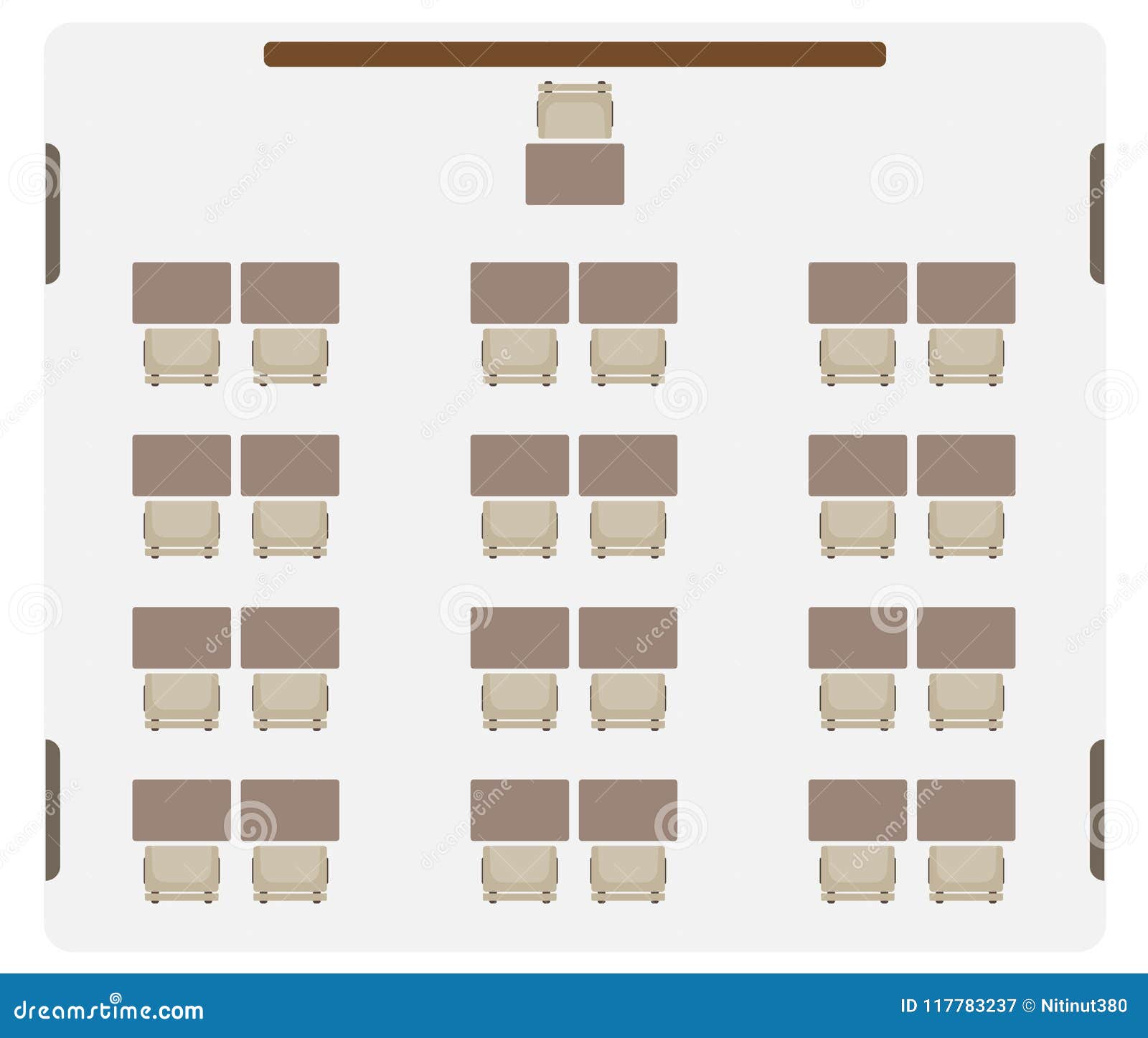 Mapa De Seat Da Tabela E Da Cadeira Da Mostra Da Sala De Aula ...