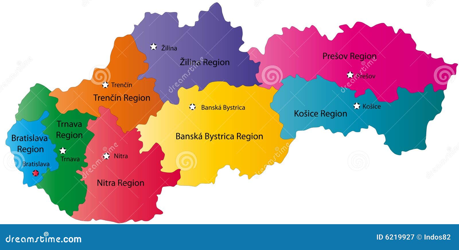 Mapa de Slovakia ilustração do vetor. Ilustração de orgulhoso - 6219927
