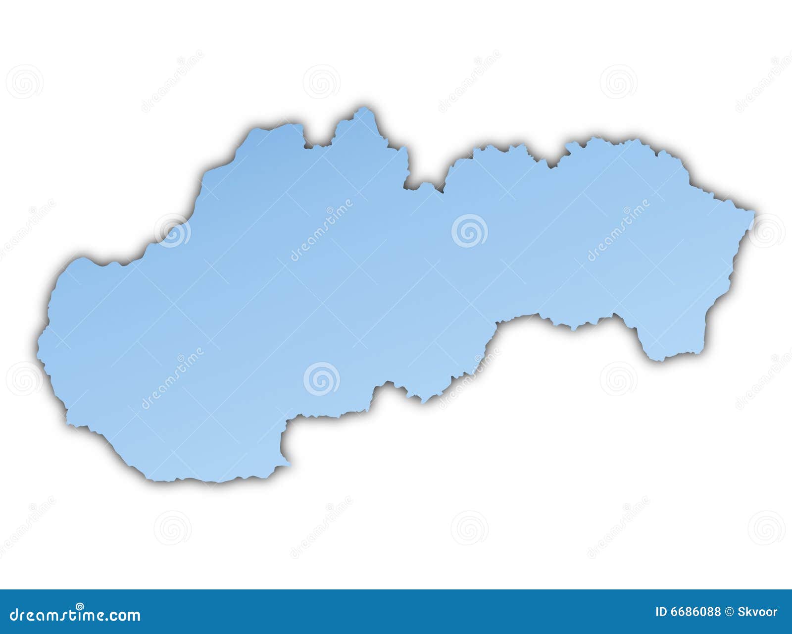 Mapa de Slovakia ilustração stock. Ilustração de branco - 6686088
