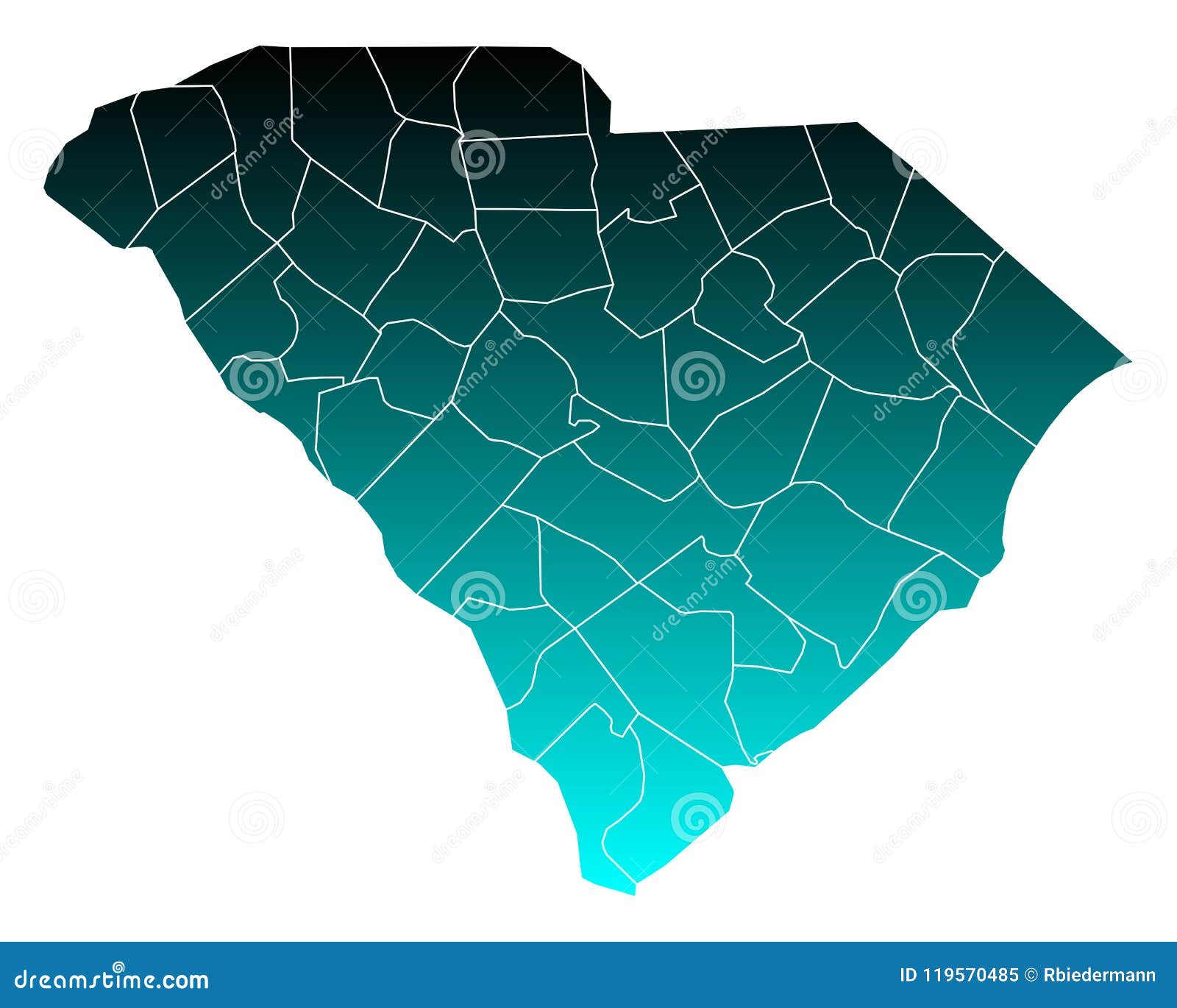 Mapa de South Carolina ilustração do vetor. Ilustração de federal ...