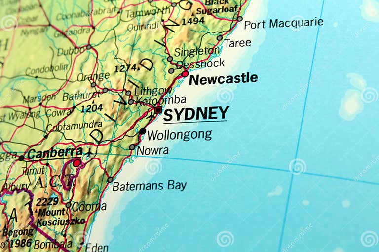 Mapa de Sydney foto de stock. Imagem de console, canberra - 25678614