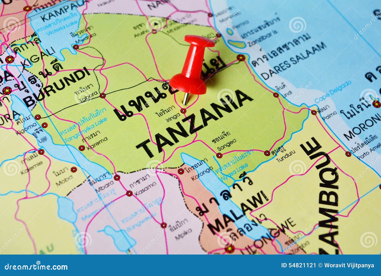 Mapa de Tanzania imagen de archivo. Imagen de continente - 54821121