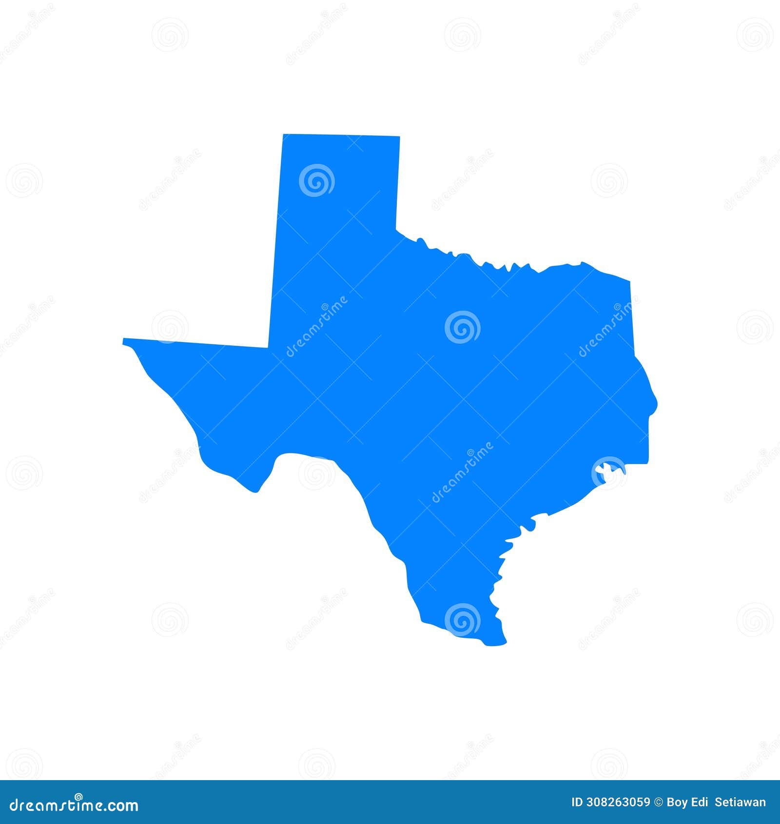 Mapa de texas ilustración del vector. Ilustración de contorno - 308263059